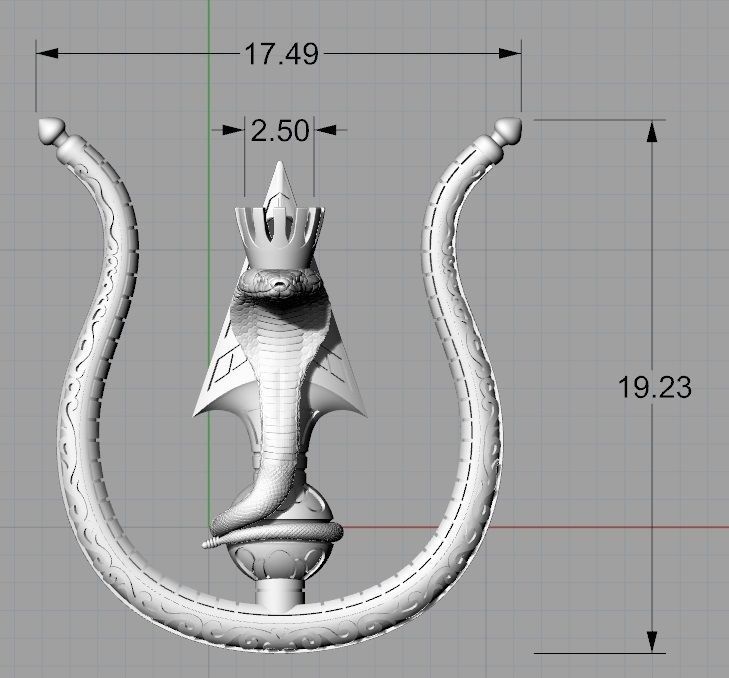 trident trishula and snake 3D model 3D printable | CGTrader