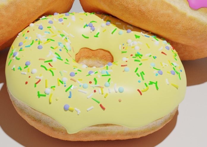 A highly polygonal donut model 3D model | CGTrader