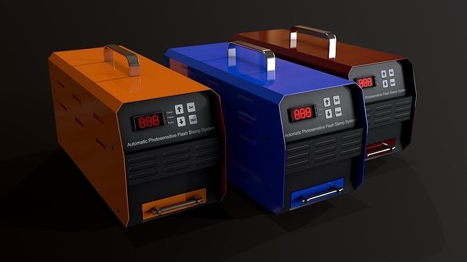 3D model Automatic Flash Stamp Machine - Seal Maker - V2 VR / AR / low ...