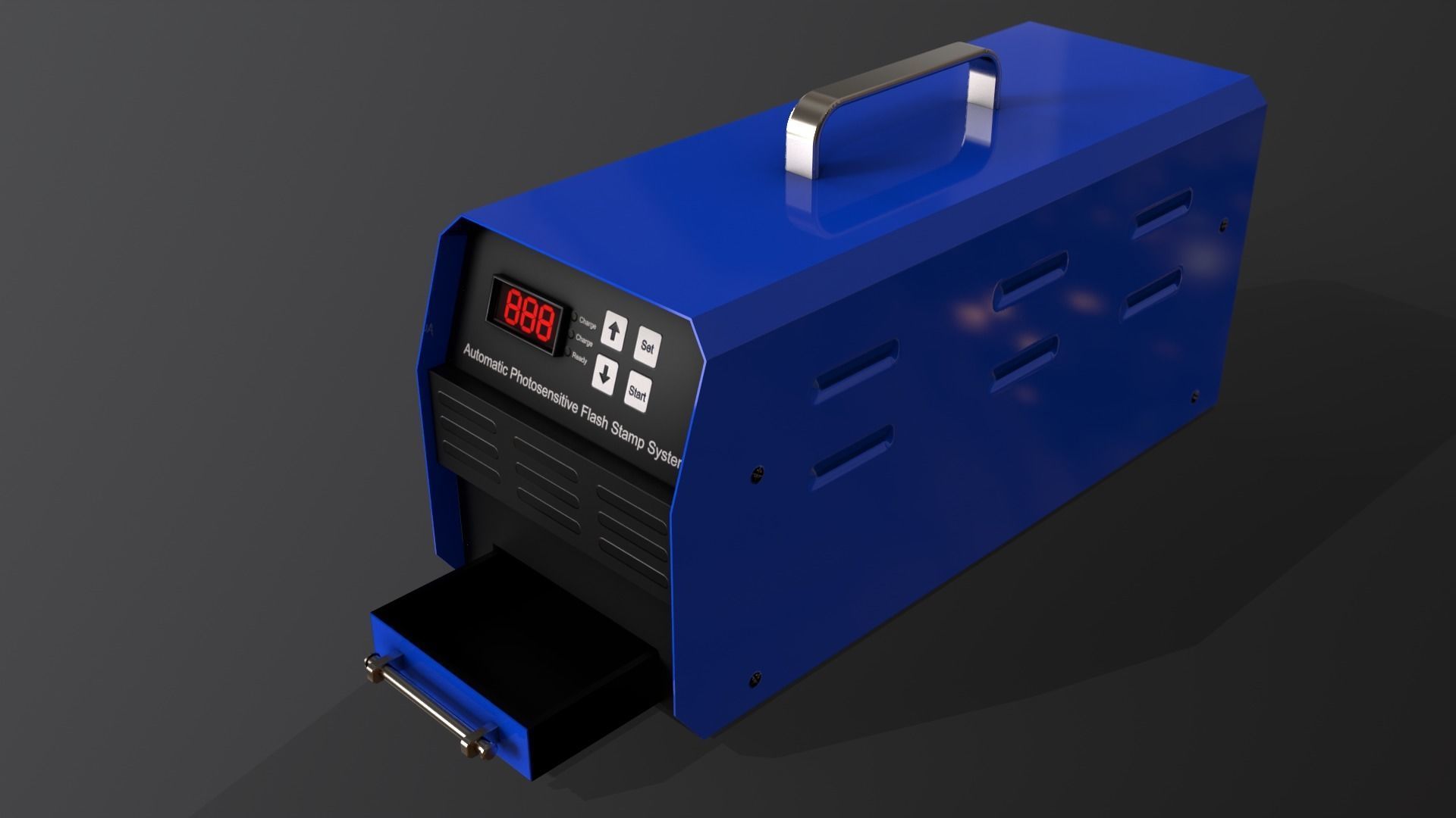 3D model Automatic Flash Stamp Machine - Seal Maker - V2 VR / AR / low ...