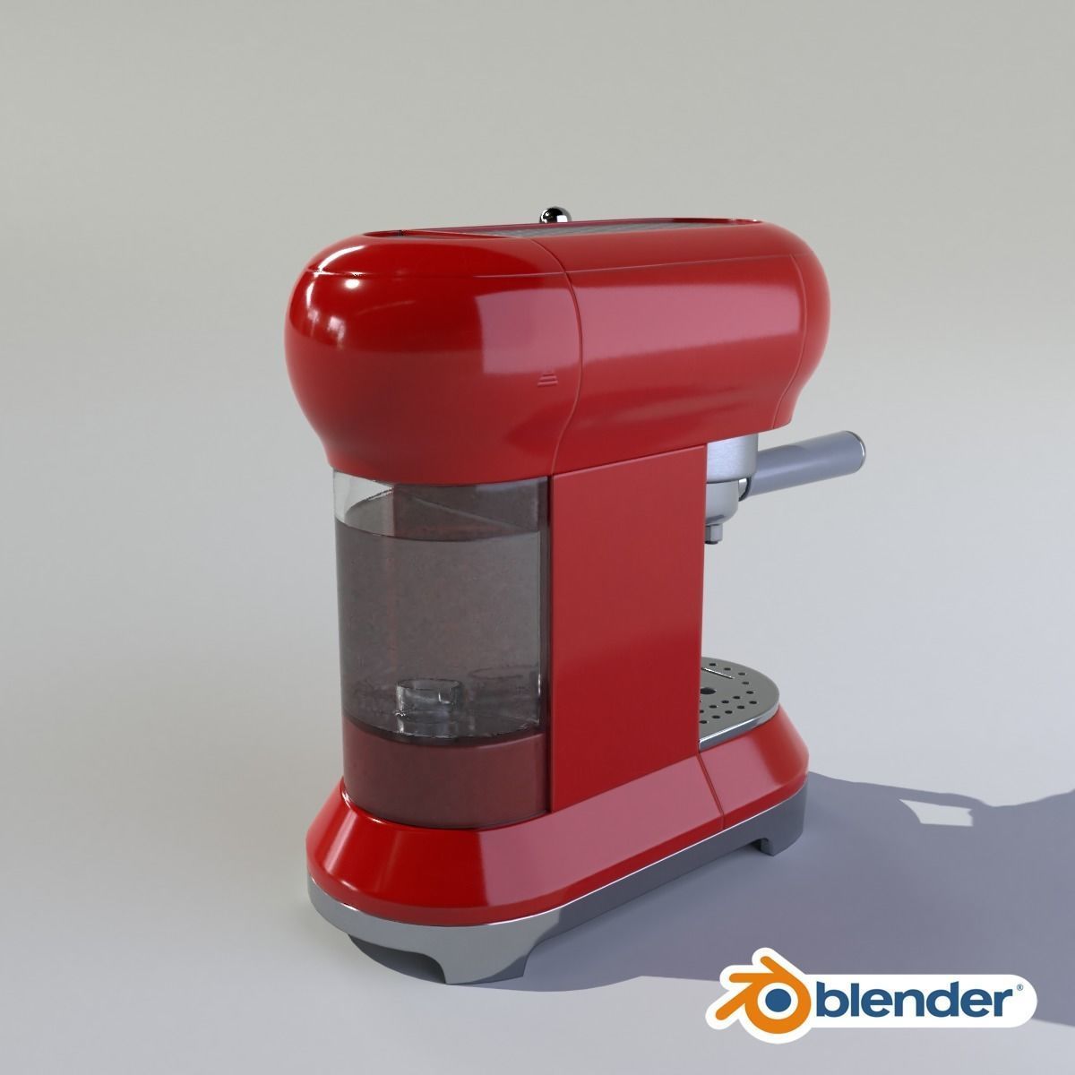 3D model Red Espresso Machine VR / AR / low-poly | CGTrader