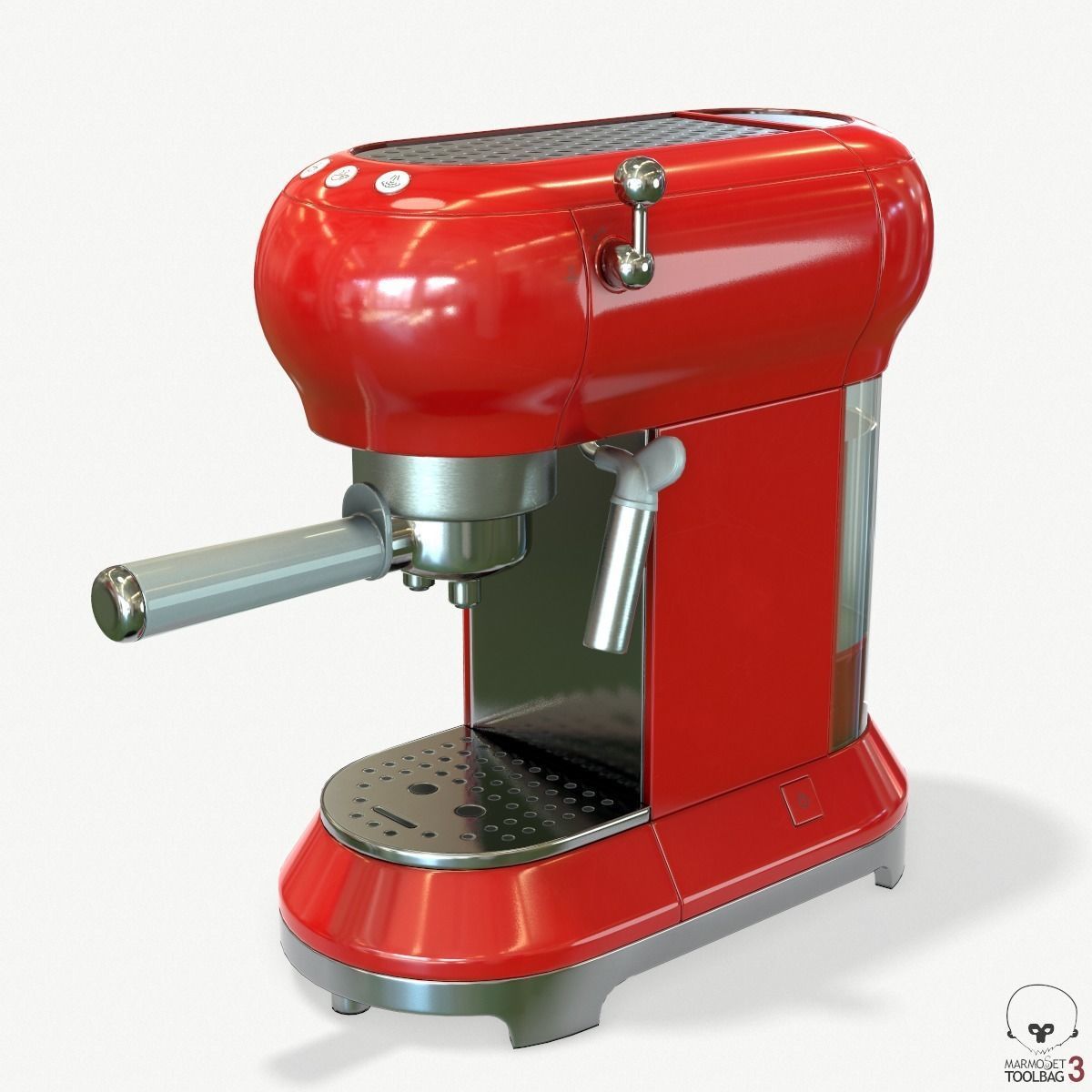 3D model Red Espresso Machine VR / AR / low-poly | CGTrader