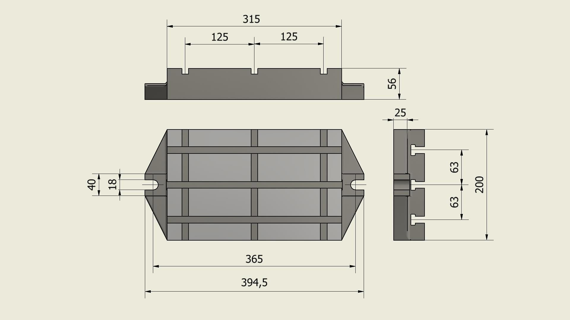 T-slot base plates for axial machines 3D model | CGTrader