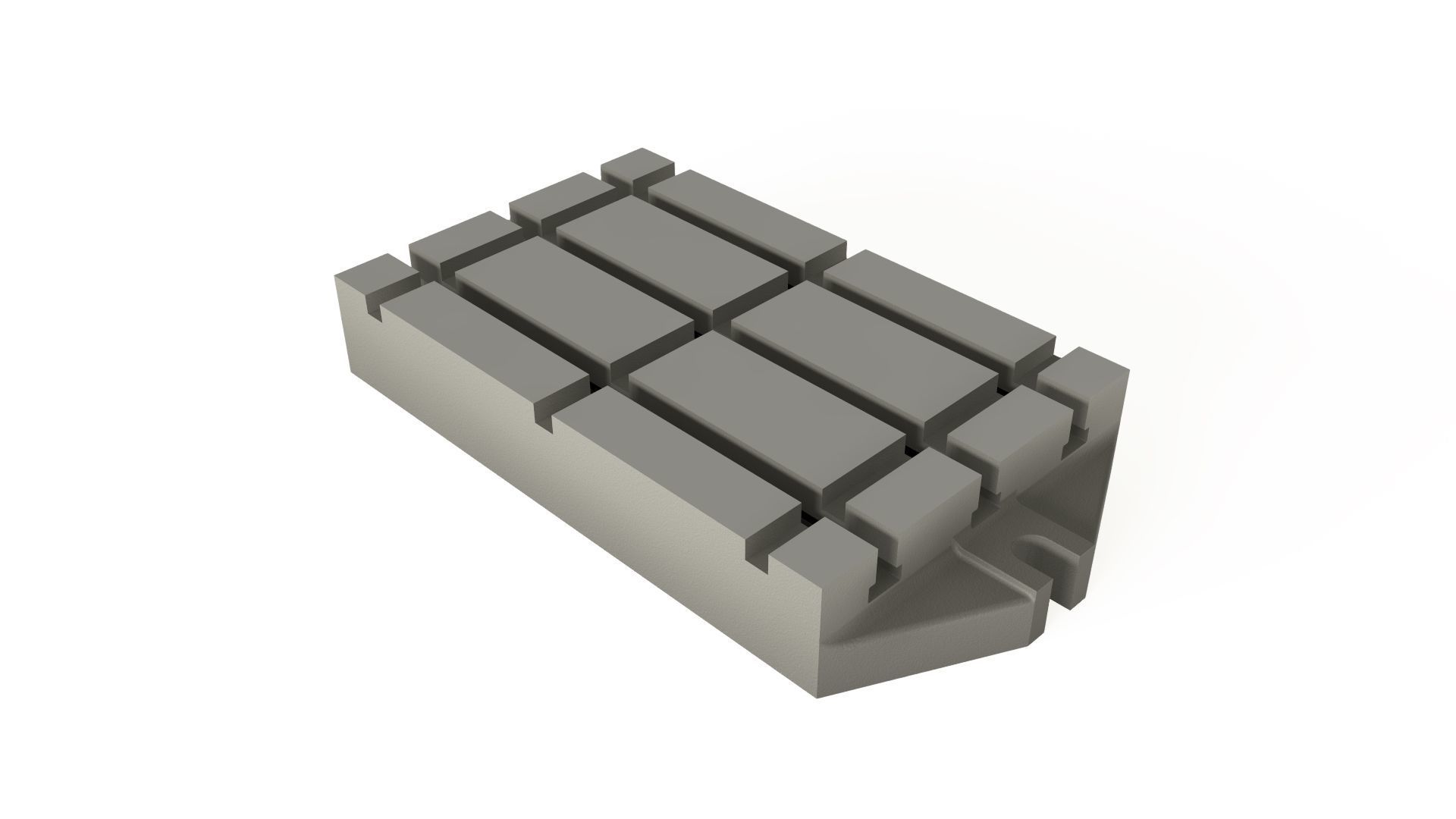 T-slot base plates for axial machines 3D model | CGTrader