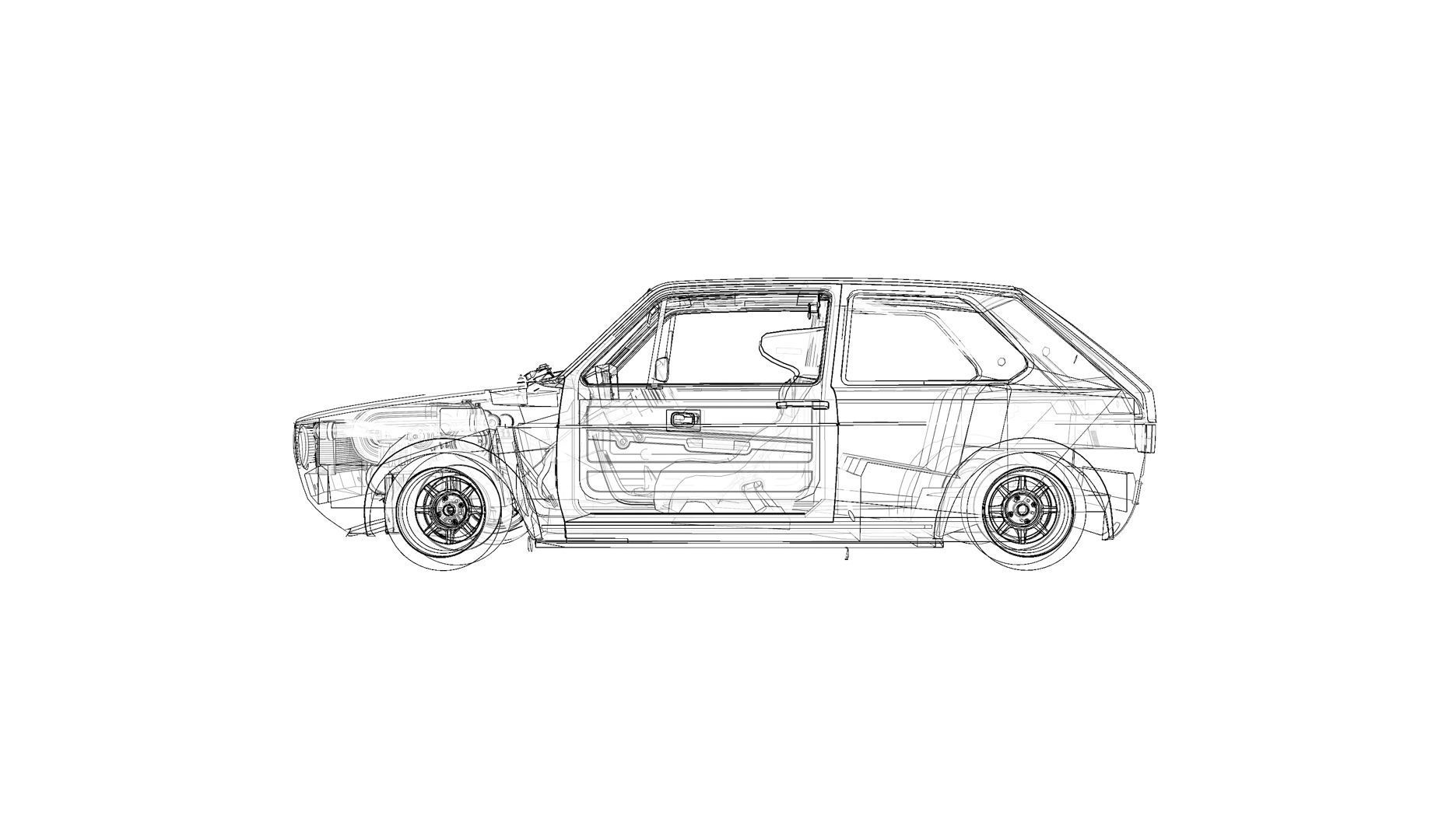 Volkswagen Golf Mk1 Racer 3D model | CGTrader