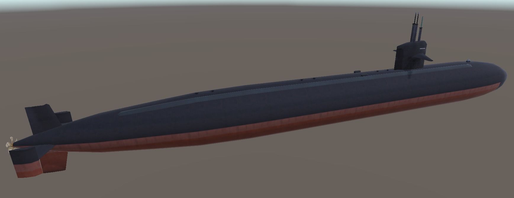 3D model USS Dallas submarine 3d model low-poly VR / AR / low-poly ...
