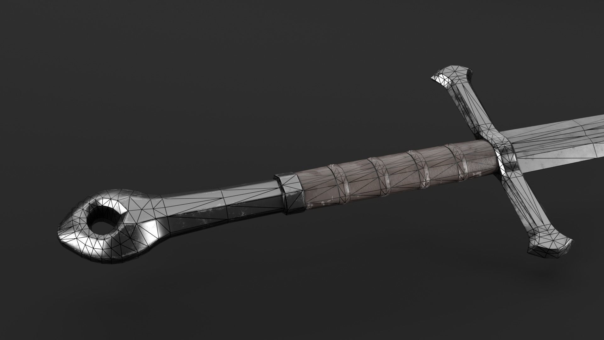 Medieval Longsword Sword PBR Game Ready Low Poly 3D model | CGTrader
