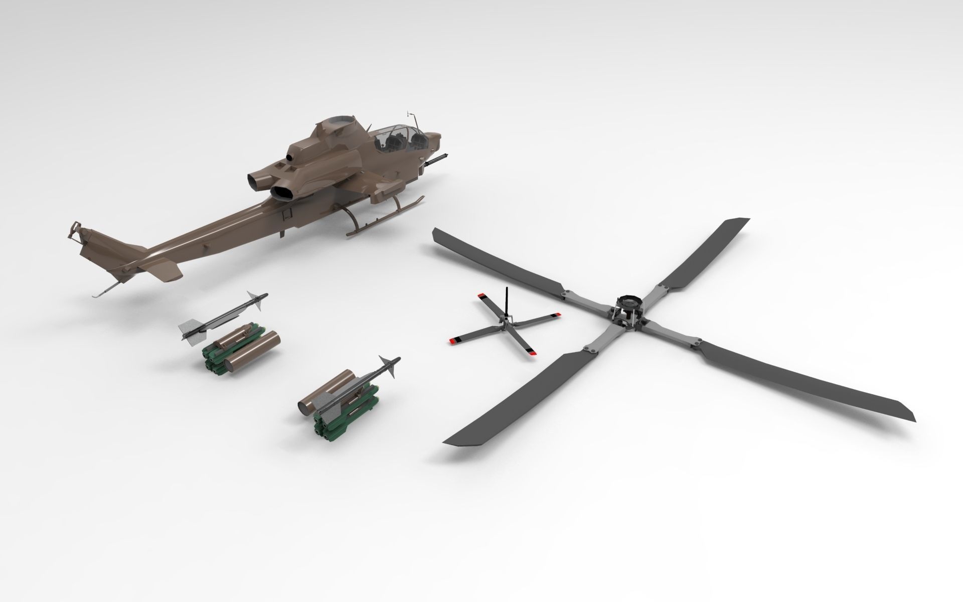 Bell AH 1Z 3D printed 3D model | CGTrader