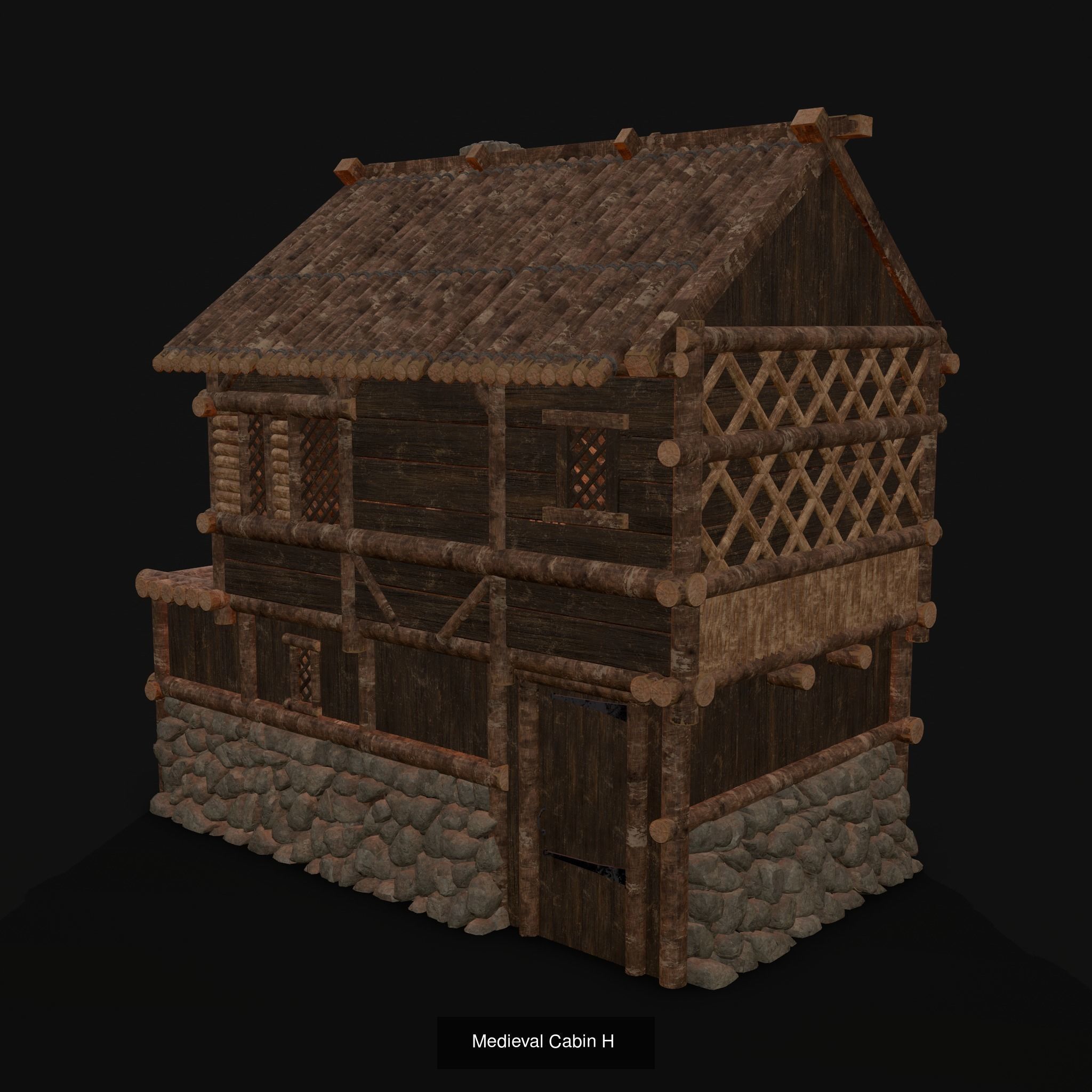 3D Model Collection 15 Medieval Cabins with Texture Variety VR / AR ...
