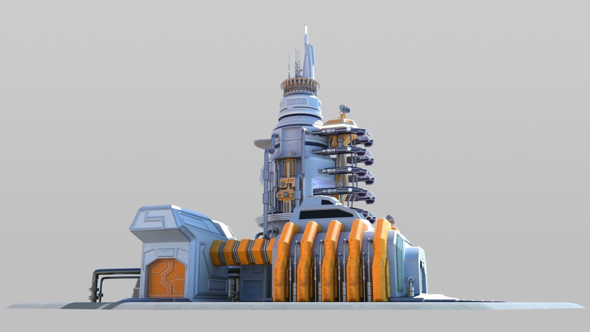 Scifi military base 3D model | CGTrader