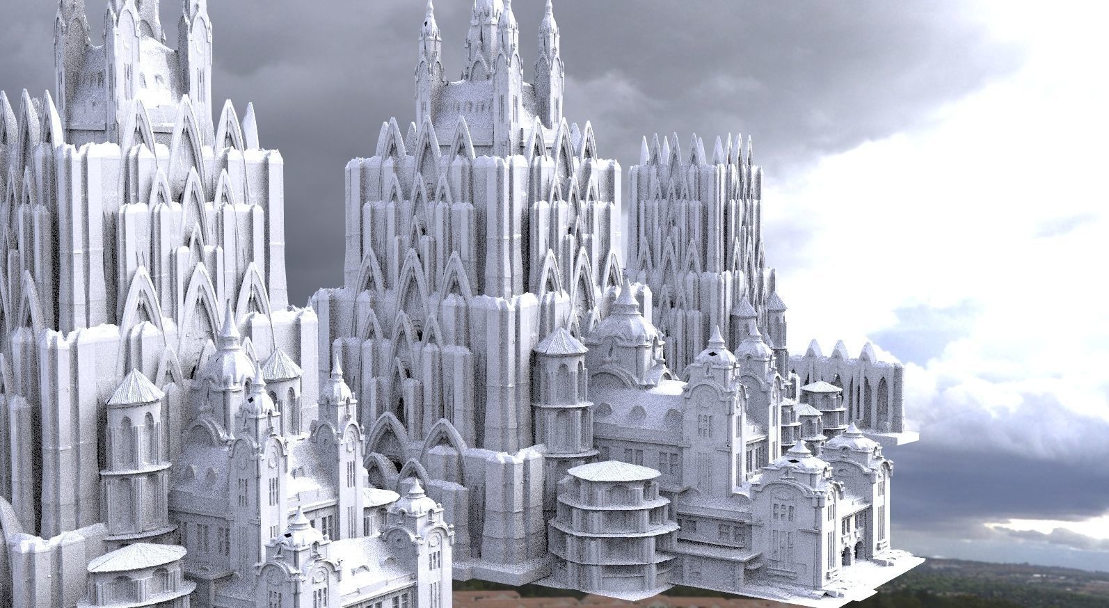 Mines of Moria Dwarf Architecture Kitbash 3D model | CGTrader