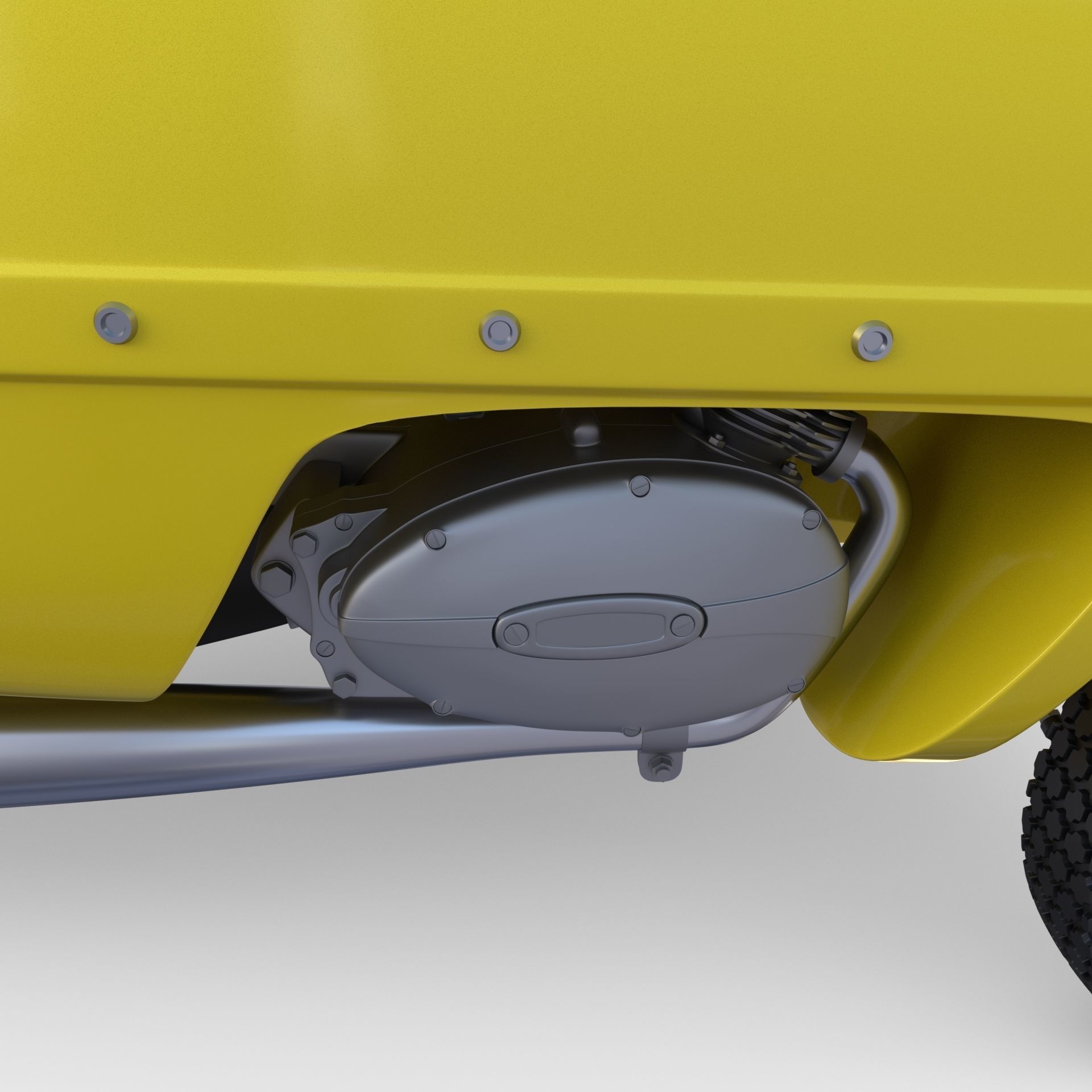 Peel P50 Yellow with chassis 3D model | CGTrader