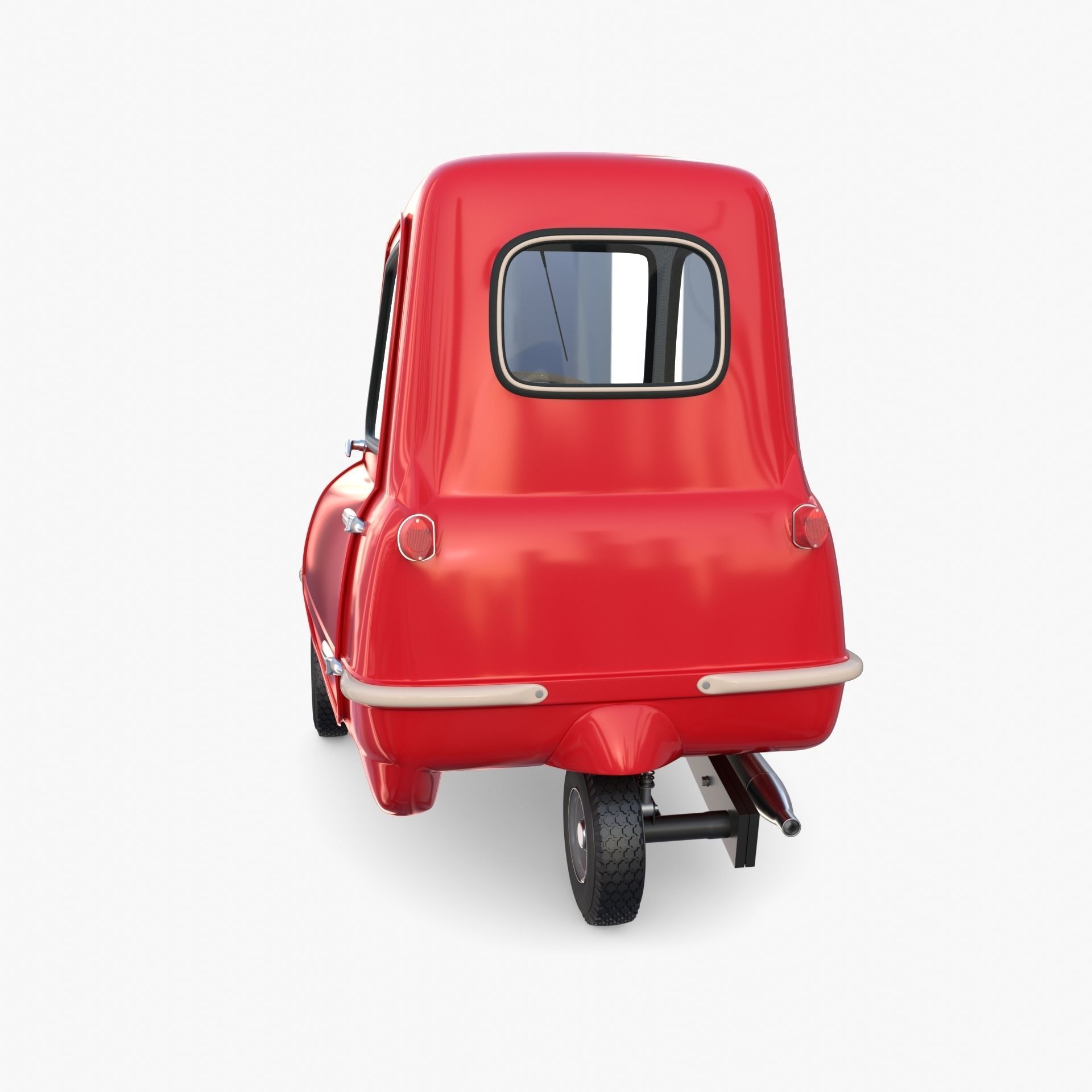 Peel P50 Red with interior and chassis 3D model | CGTrader