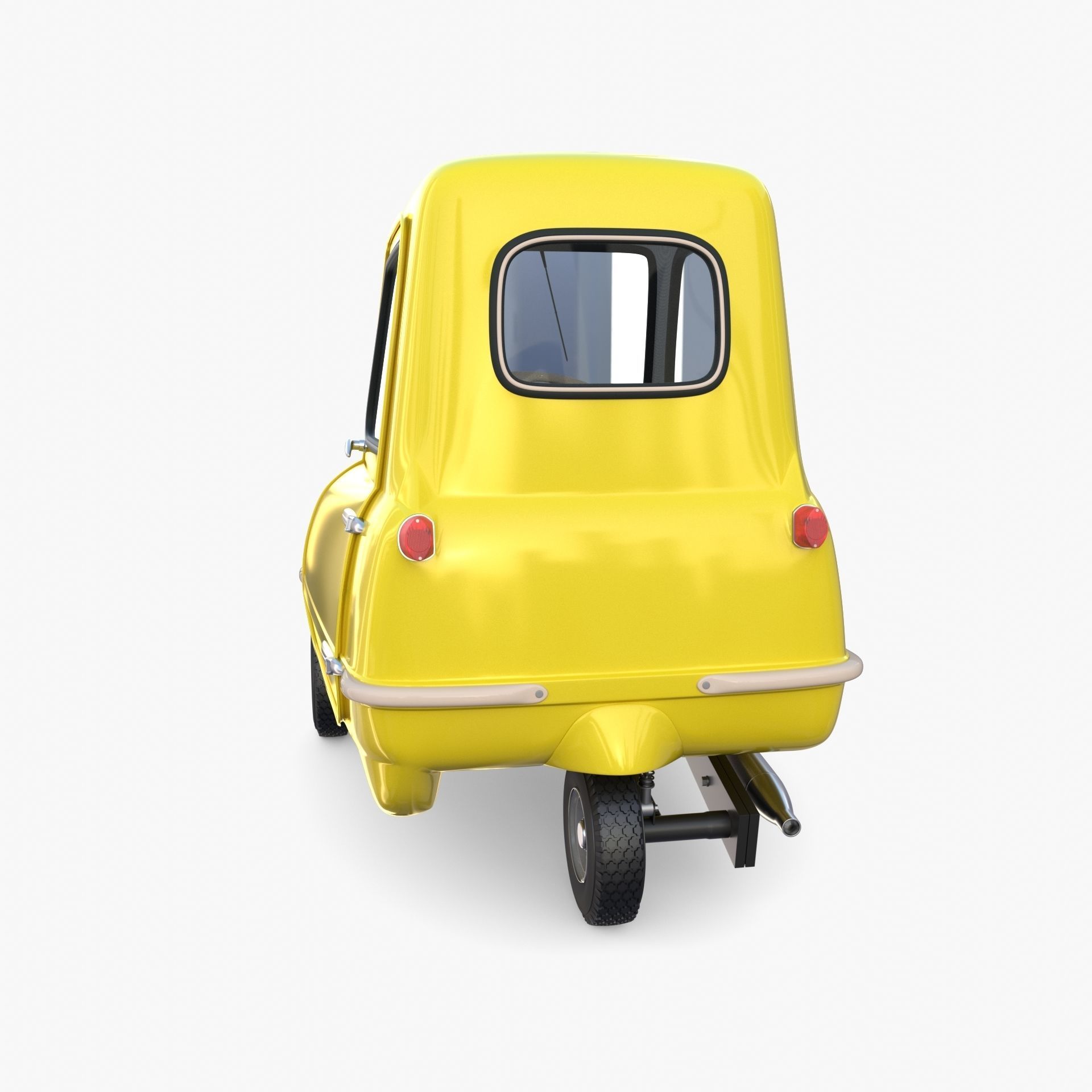 Peel P50 Yellow with interior and chassis 3D model | CGTrader