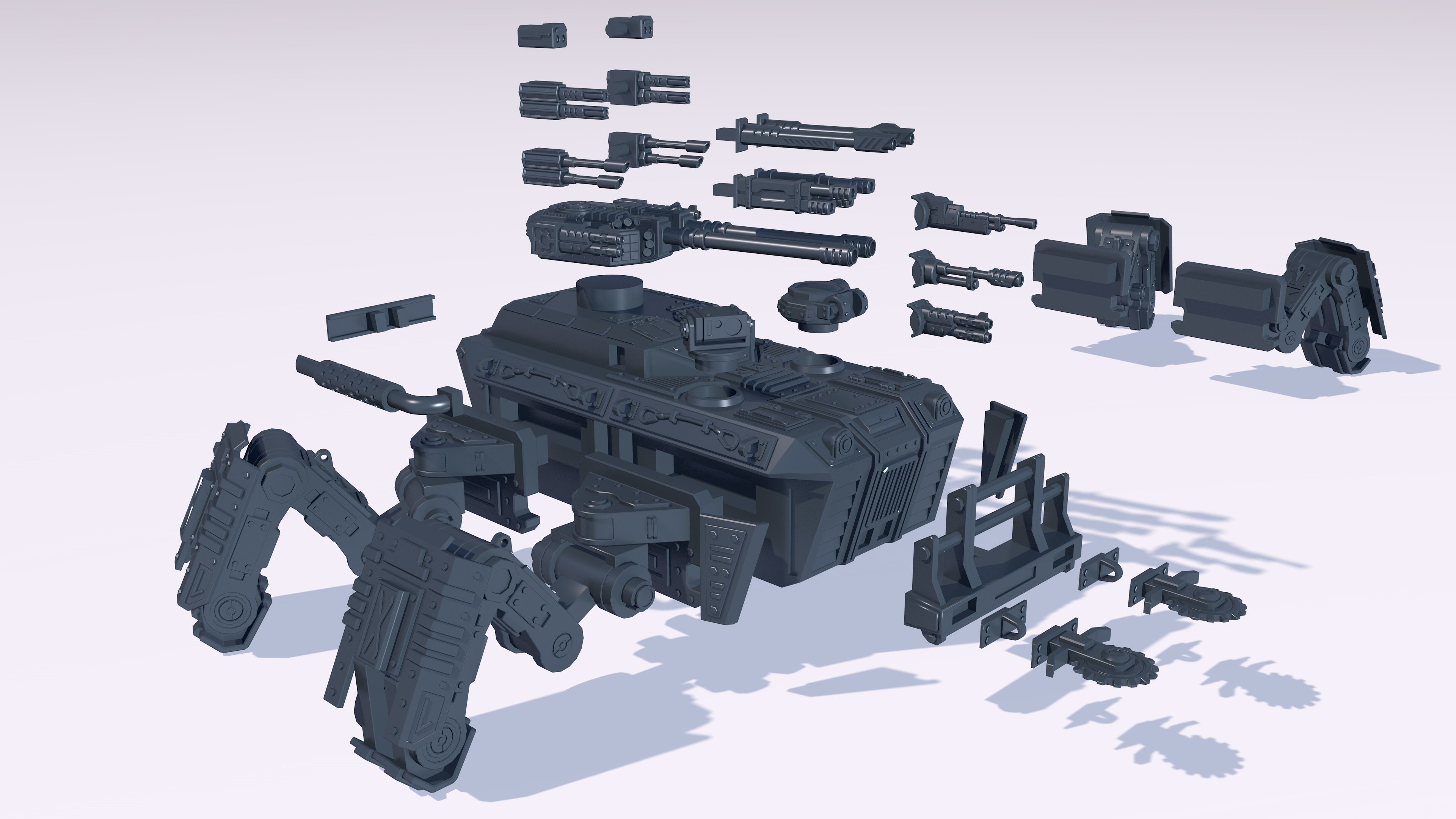 armored four-legged assault vehicle model for 3d printing 3D model 3D ...