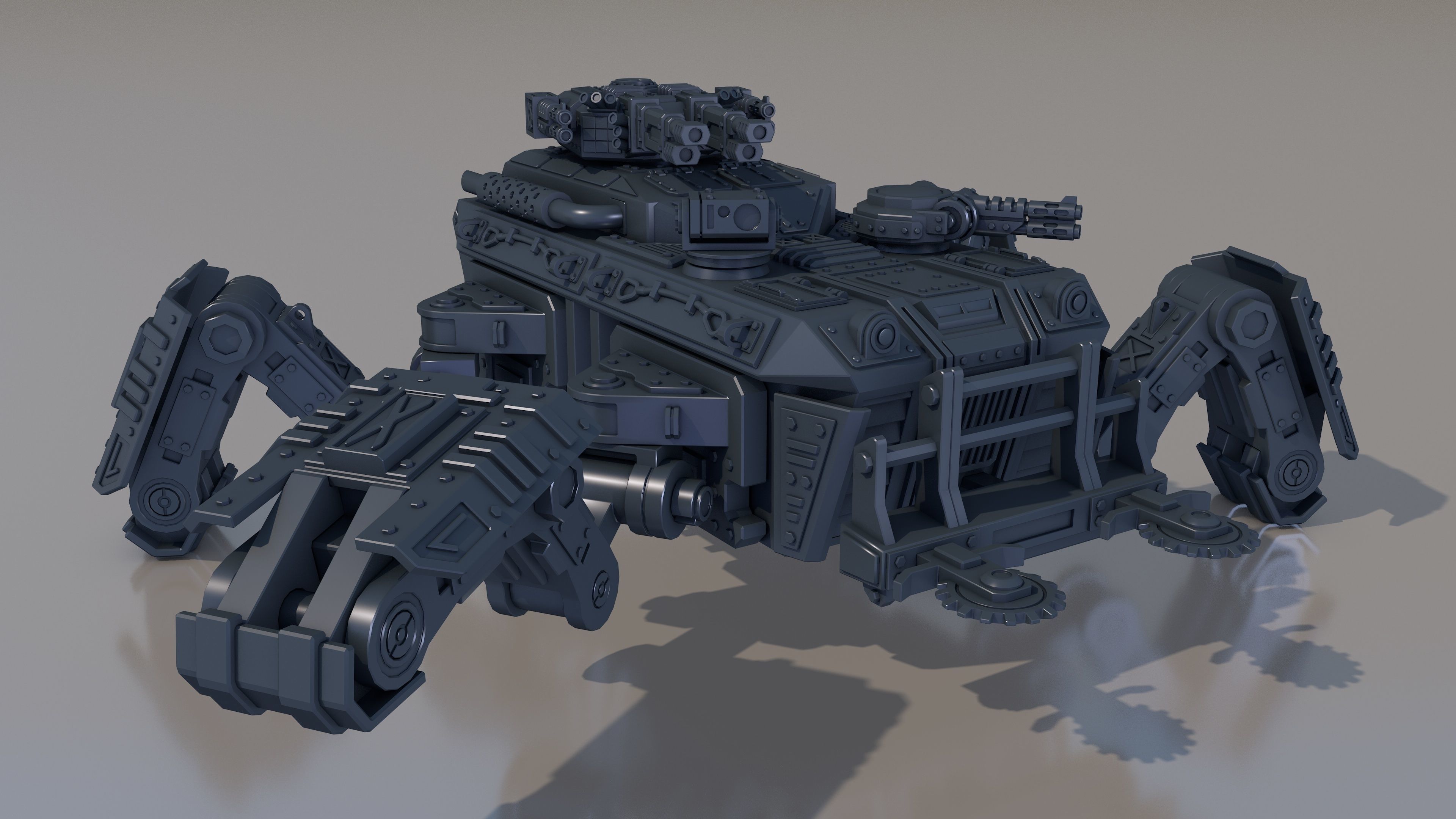 armored four-legged assault vehicle model for 3d printing 3D model 3D ...