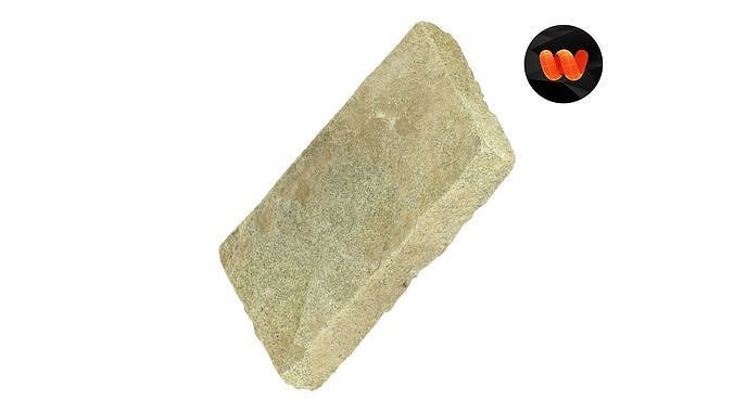 Rectangular Stone Tile Raw Scanned 3D model | CGTrader