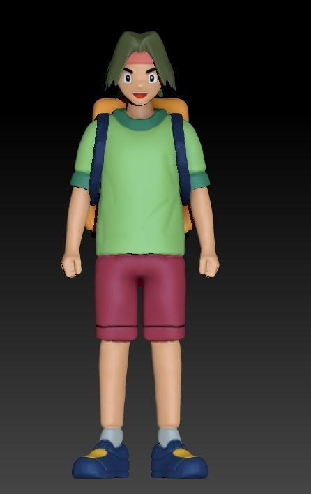 Tracey Pokemon Trainer 3D model 3D printable | CGTrader