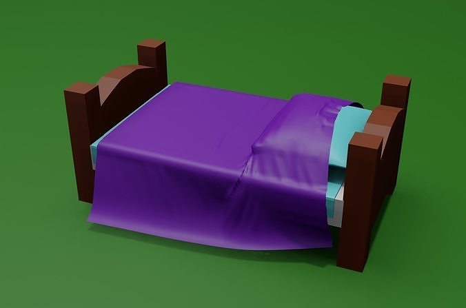 Simple Bed 3d Model Cgtrader