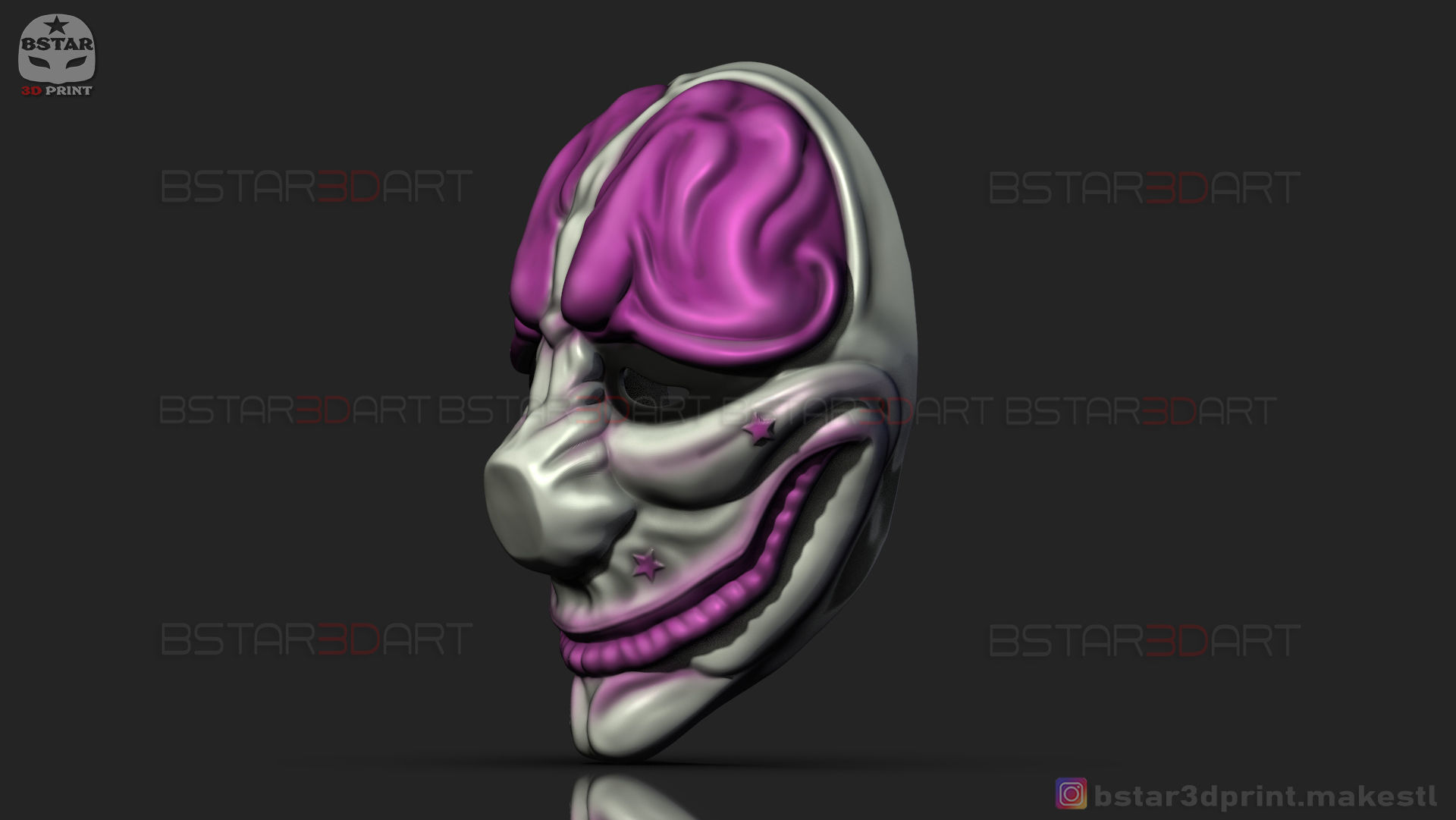 Hoxton Mask - Payday 2 Mask - Halloween Cosplay Mask 3D model 3D ...