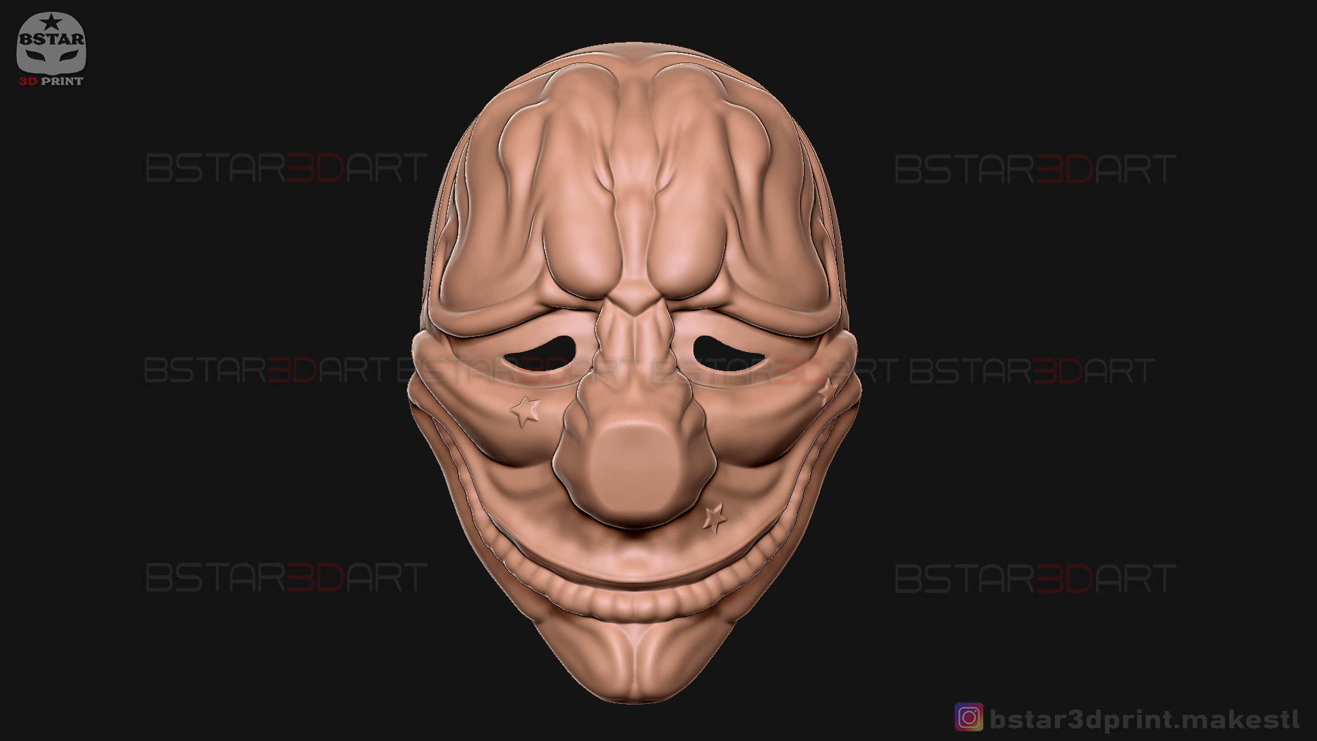 Hoxton Mask - Payday 2 Mask - Halloween Cosplay Mask 3D model 3D ...