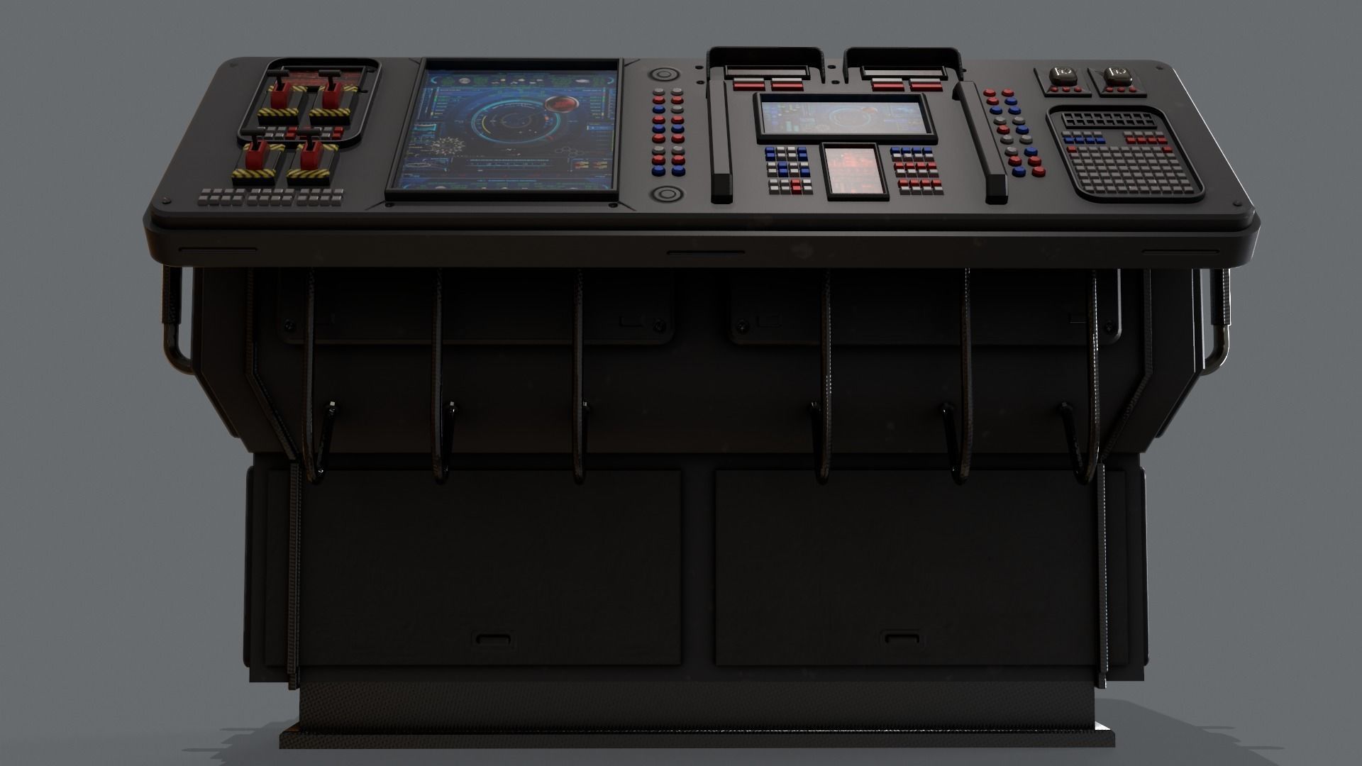 3D model Sci-Fi Computer Control Terminal VR / AR / low-poly | CGTrader