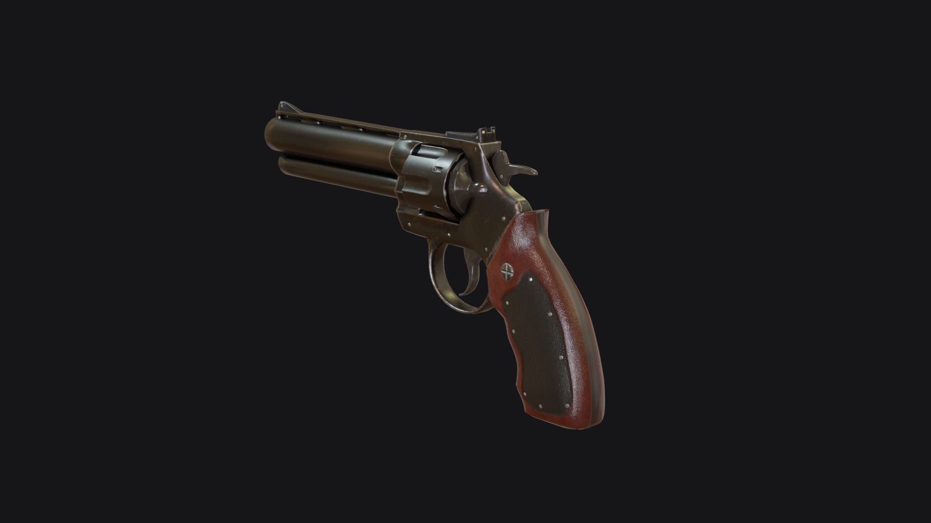 3D model Stylized Grandfather Revolver VR / AR / low-poly | CGTrader