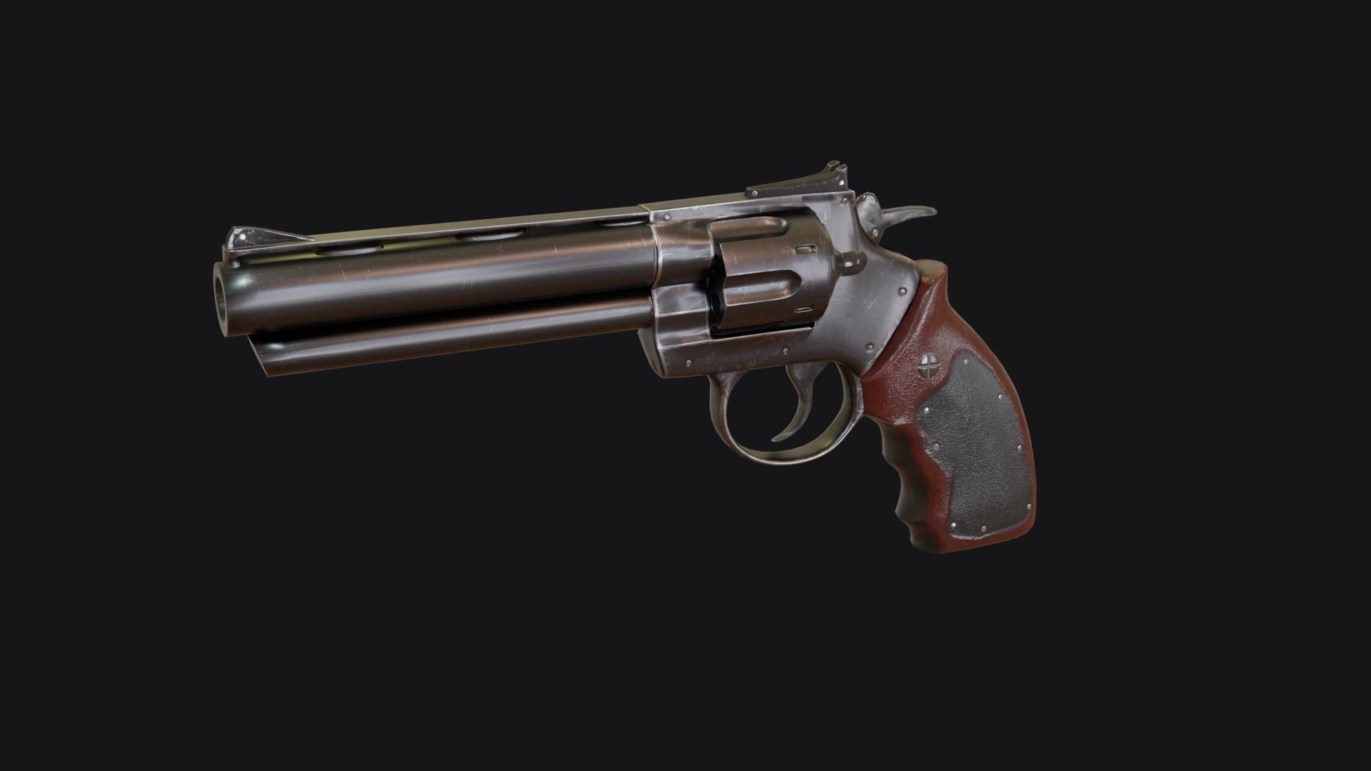 3D model Stylized Grandfather Revolver VR / AR / low-poly | CGTrader