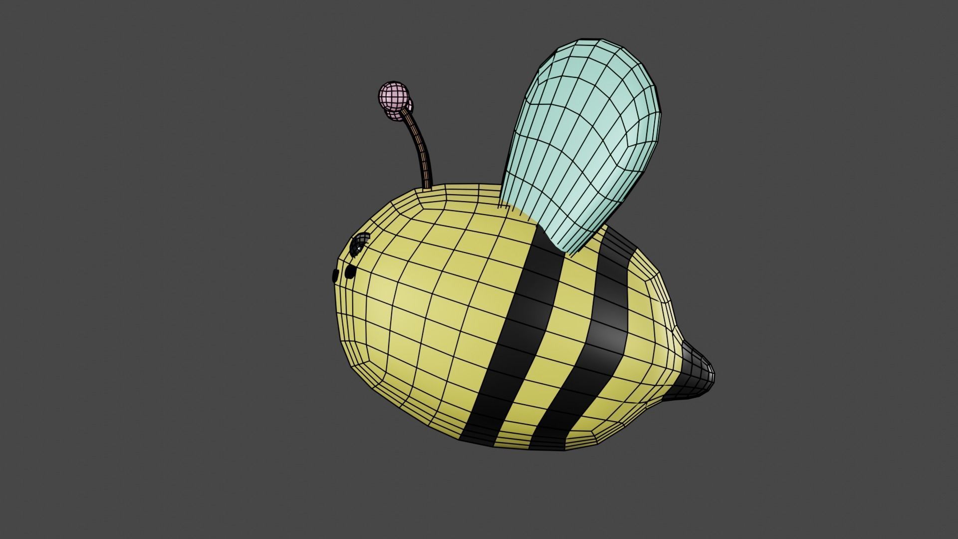 Bee Cartoon 3D model free VR / AR / low-poly 3D model | CGTrader