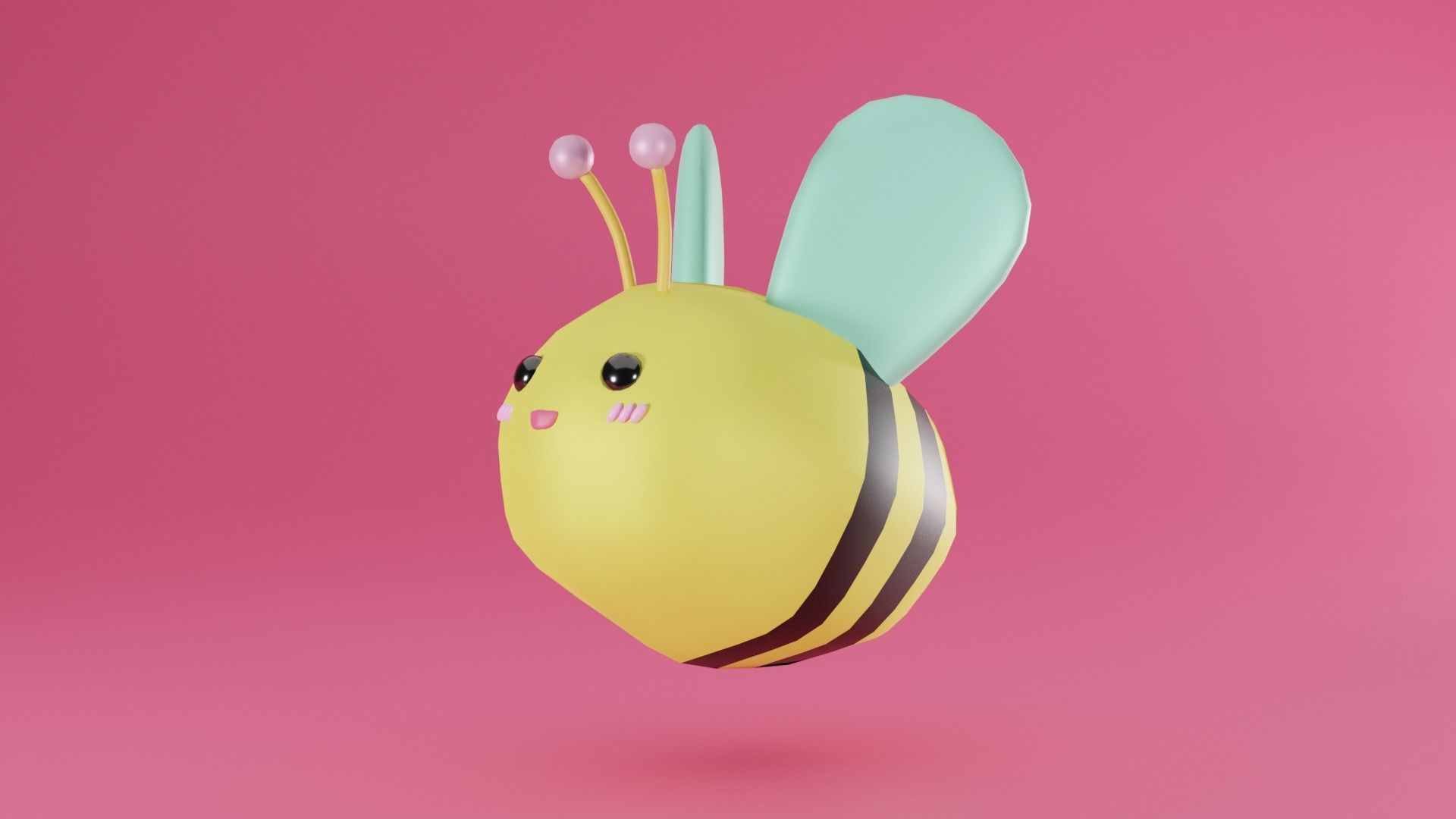 Bee Cartoon 3D model free VR / AR / low-poly 3D model | CGTrader