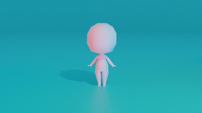 3D model Simple Free Character VR / AR / low-poly | CGTrader