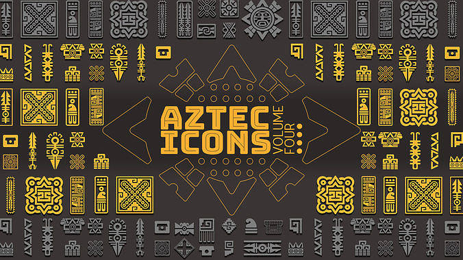 Aztec VECTOR ICONS Volume 4 3D model | CGTrader