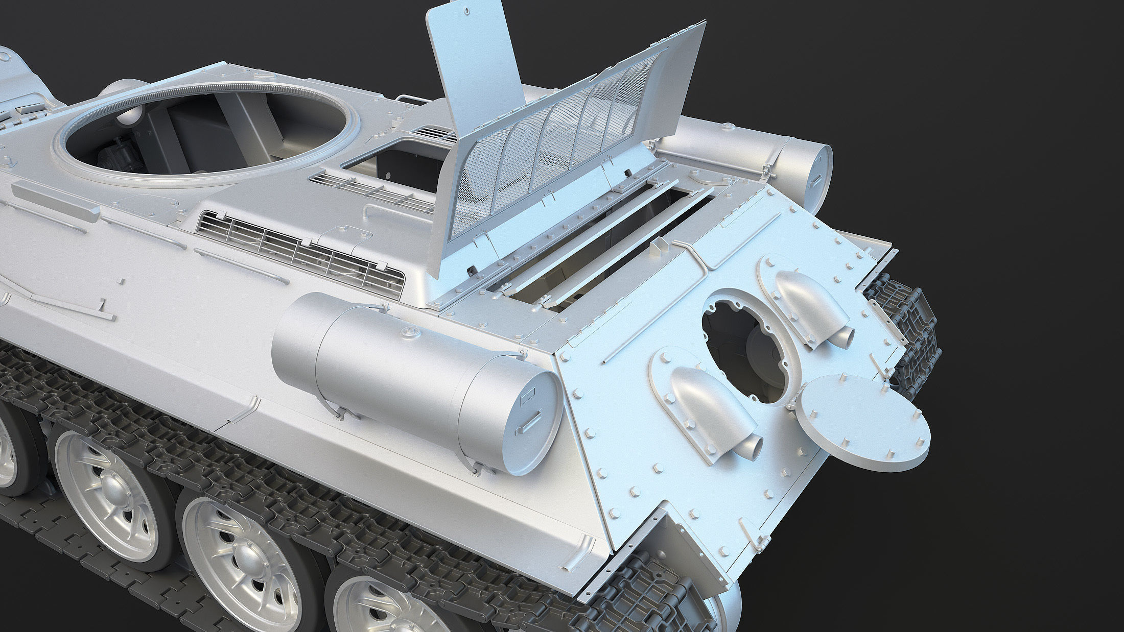 T-34 Tank Chassis High-Poly 3D model | CGTrader
