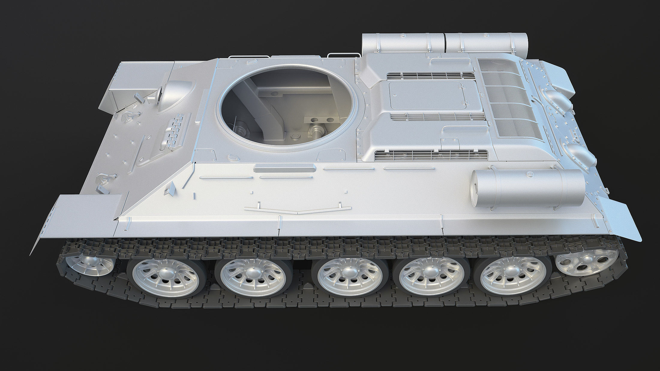T-34 Tank Chassis High-Poly 3D model | CGTrader