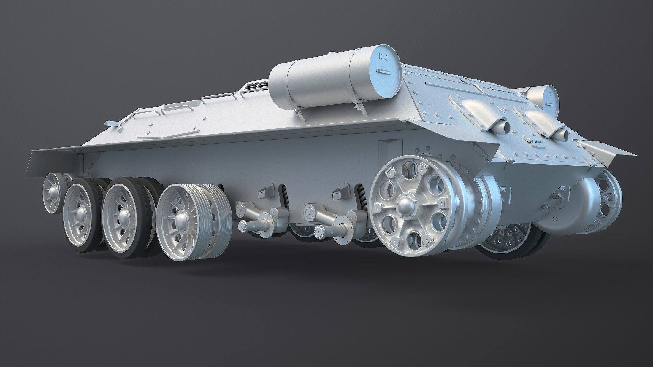 T-34 Tank Chassis High-Poly 3D model | CGTrader