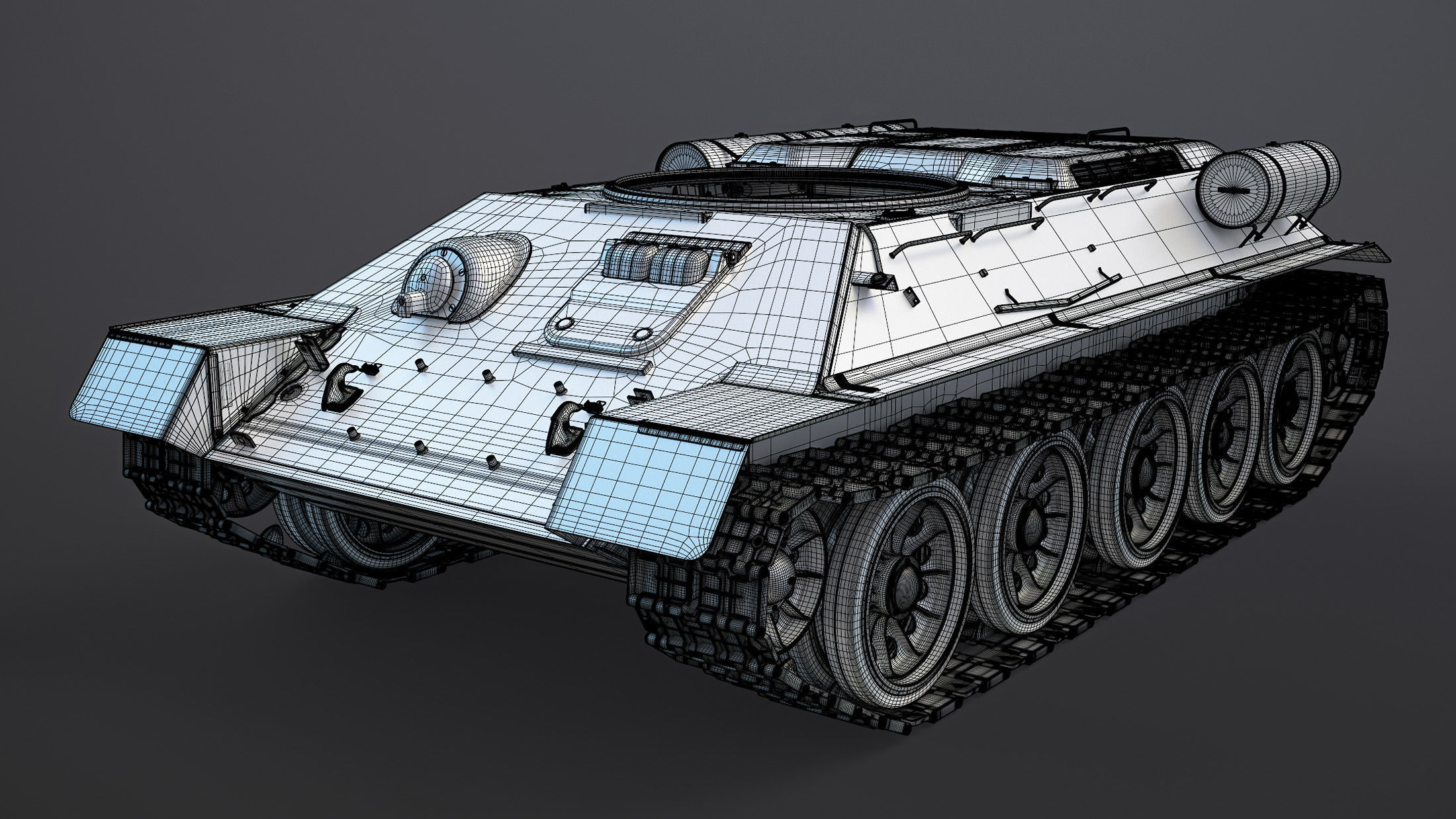 T-34 Tank Chassis High-Poly 3D model | CGTrader
