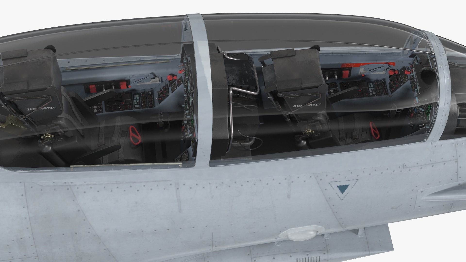 Chengdu J10 S Tandem Seated Cockpit 3D model | CGTrader