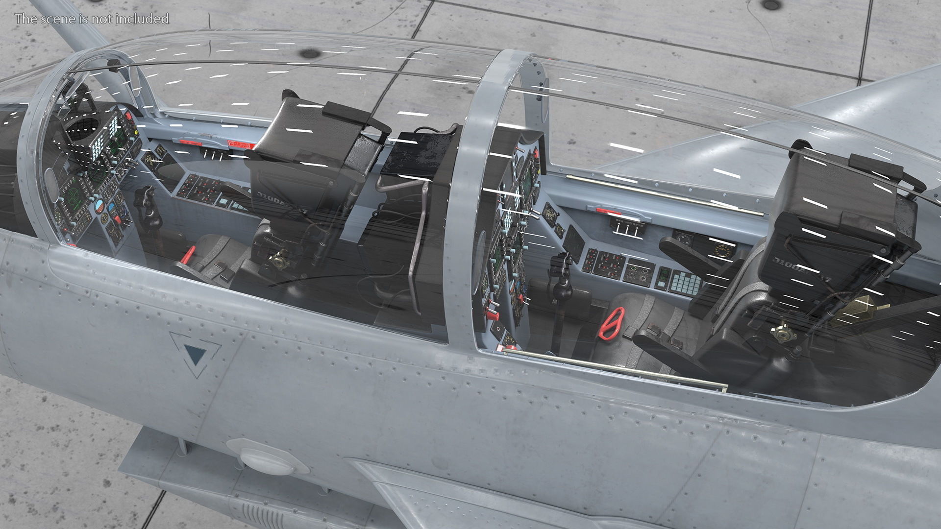 Chengdu J10 S Tandem Seated Cockpit 3D model | CGTrader