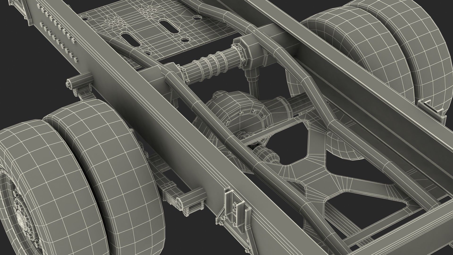 Truck Chassis 2x4 3D model | CGTrader