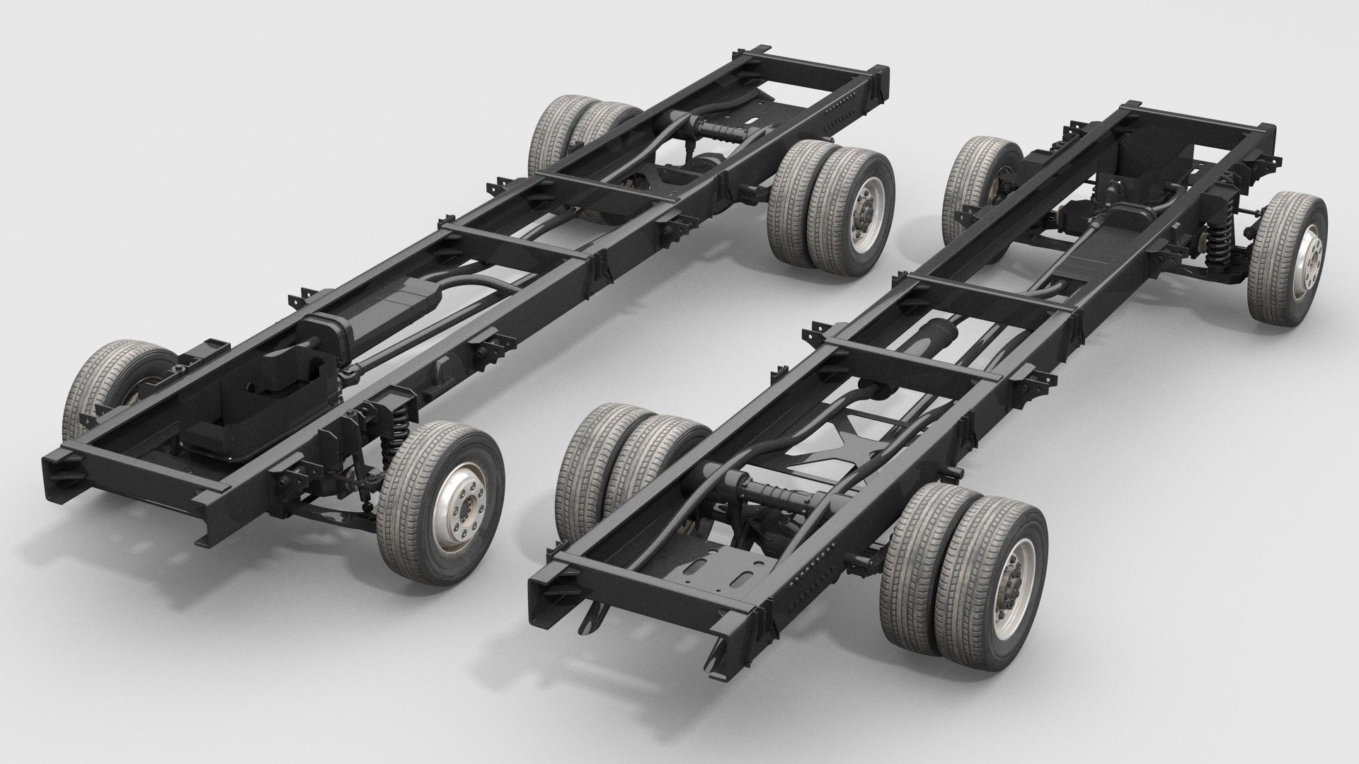 Truck Chassis 2x4 3D model | CGTrader