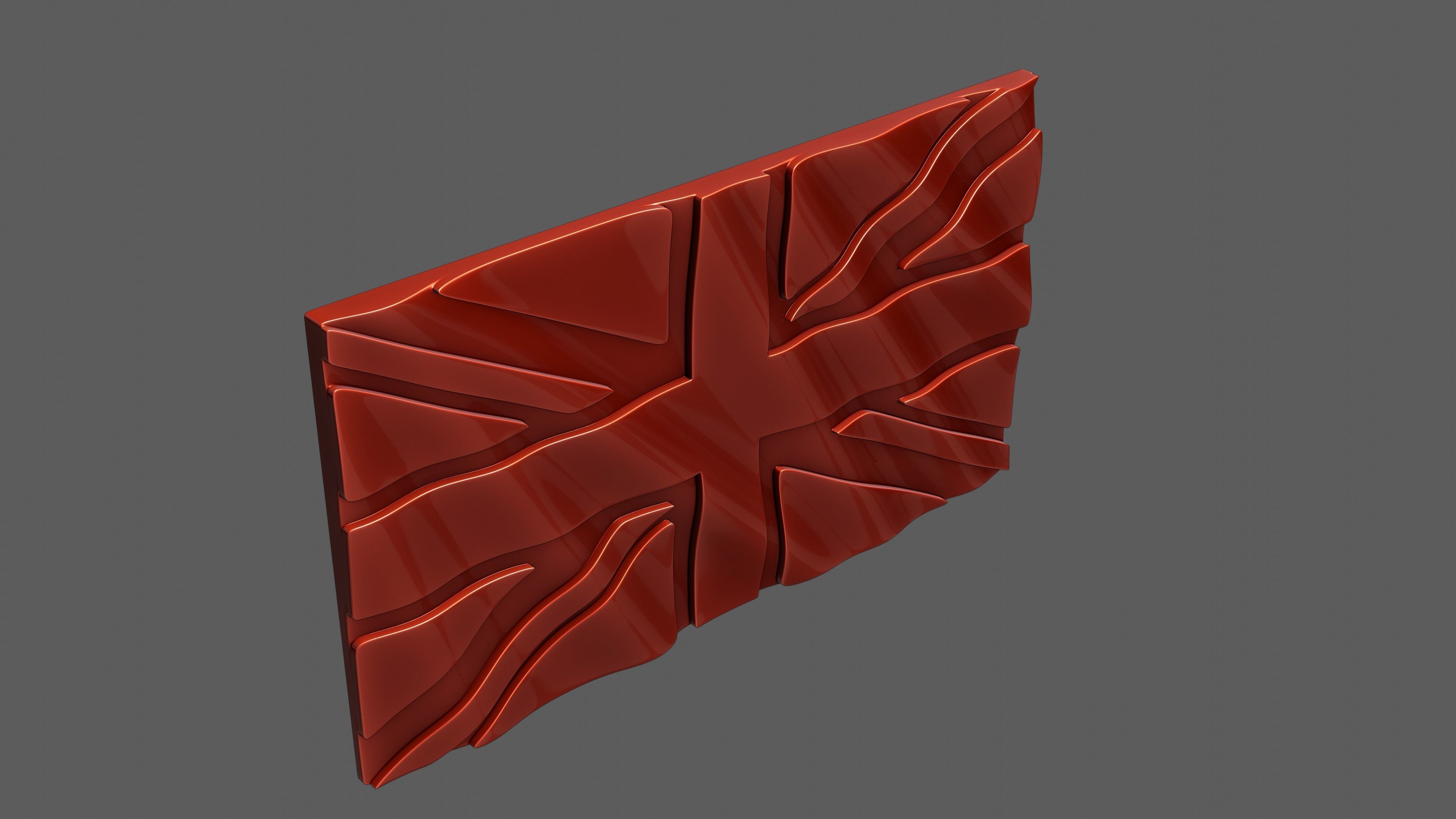 UK Wavy Flag - CNC Files For Wood 3D STL Model 3D model | CGTrader