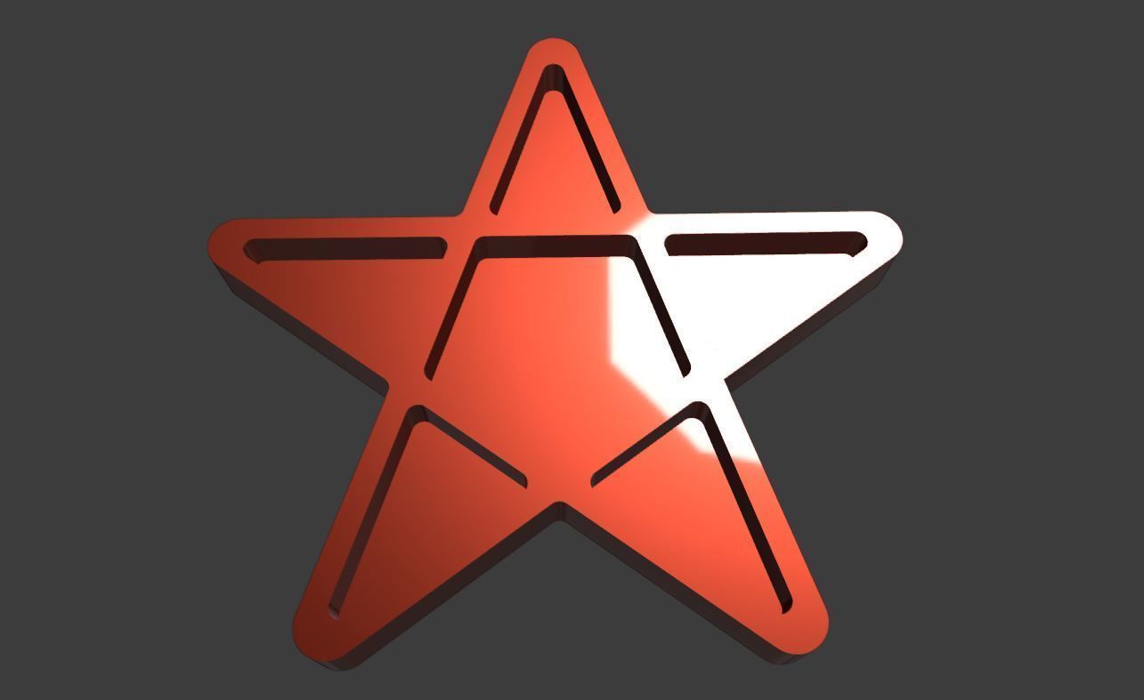 Star Tray - CNC Files for Wood 3D model | CGTrader