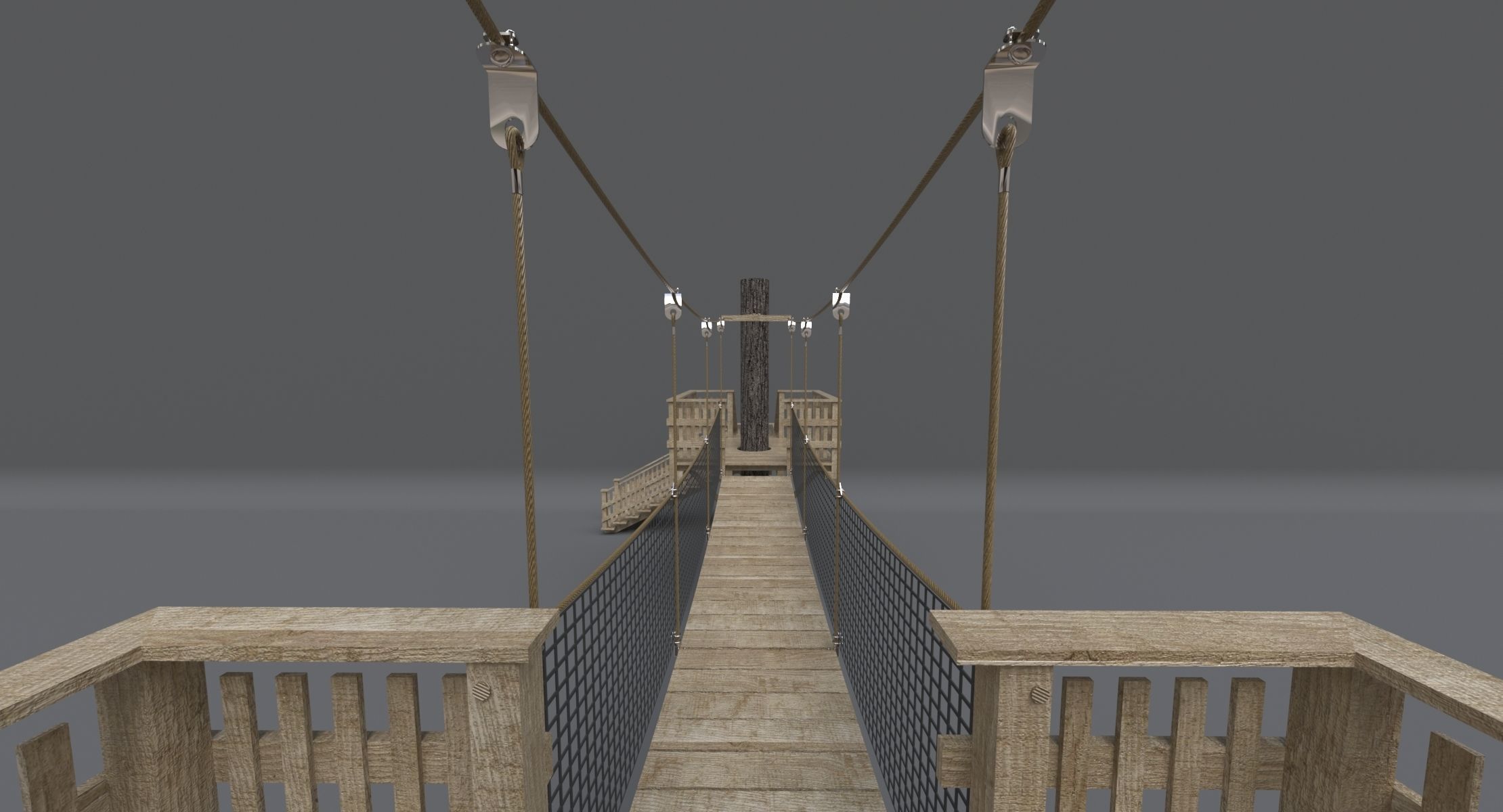 Suspension Bridge 3D model | CGTrader