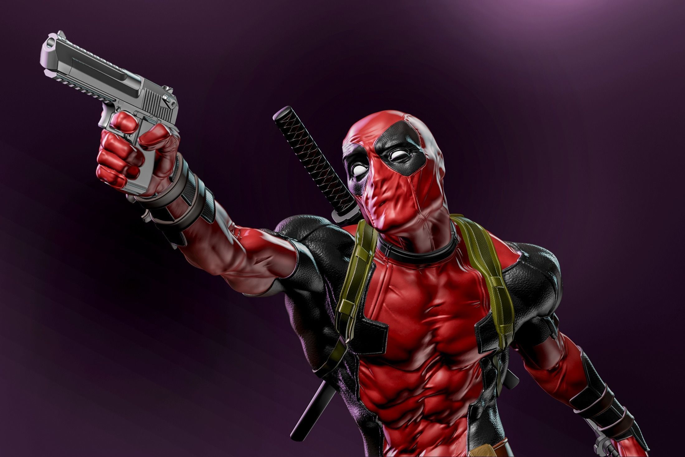 Deadpool 3D model 3D printable | CGTrader
