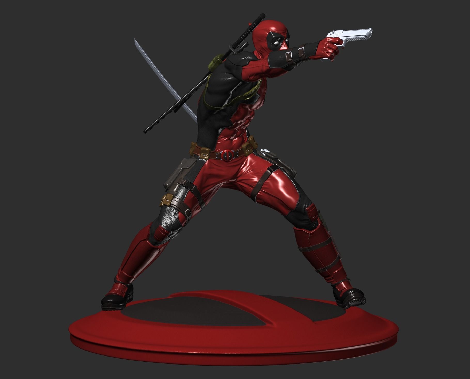 Deadpool statue 3D model 3D printable | CGTrader