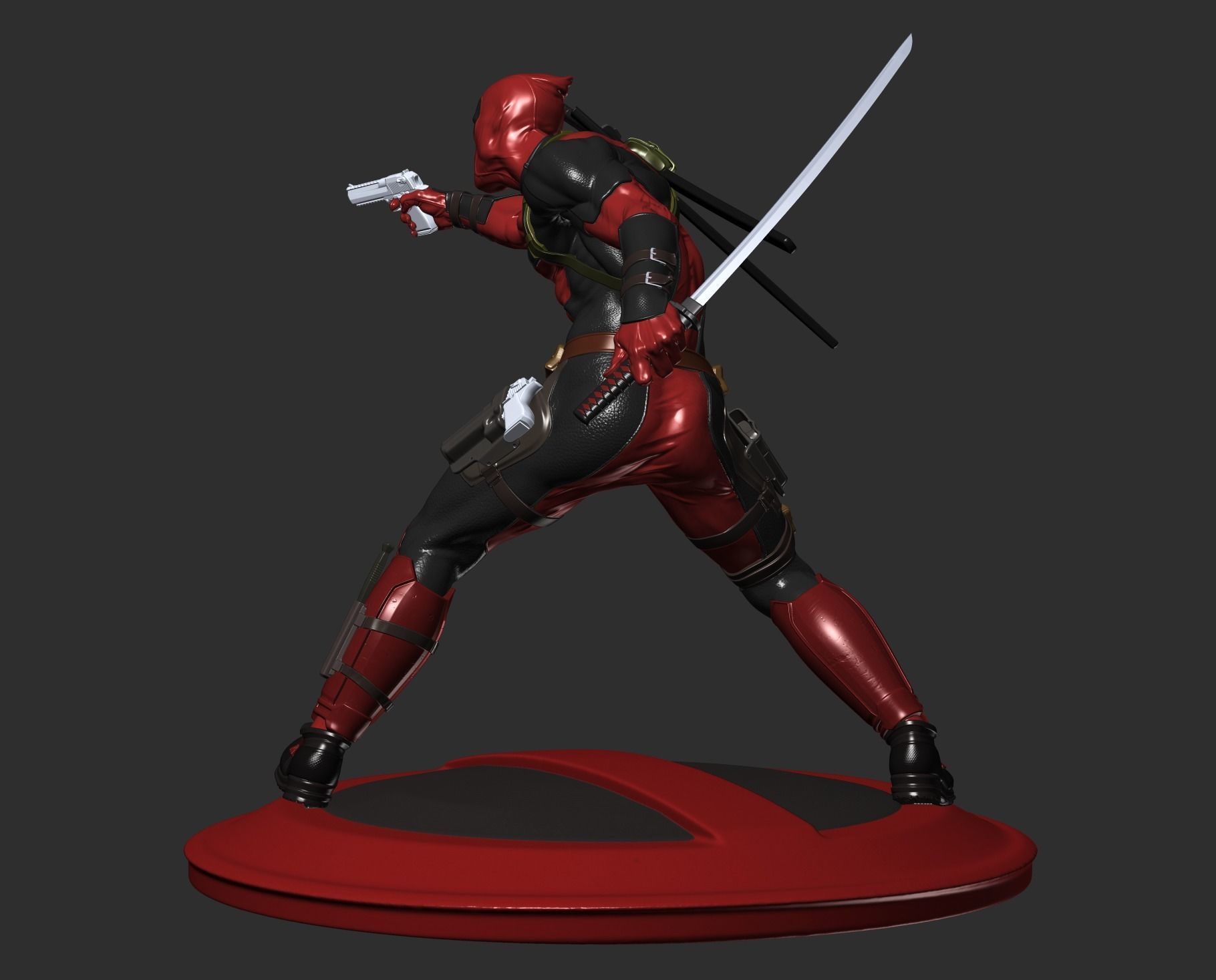 Deadpool statue 3D model 3D printable | CGTrader