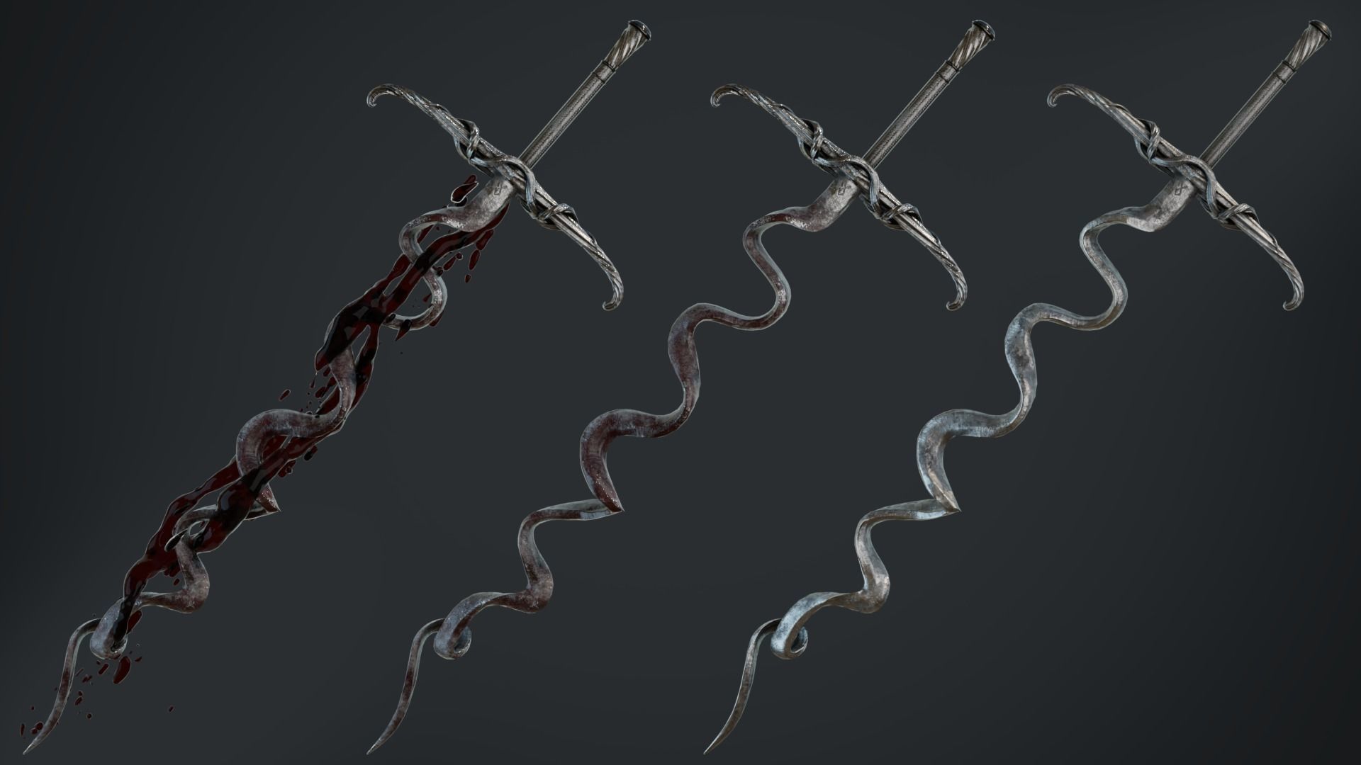 3D model Distorted Bloody Sword VR / AR / low-poly | CGTrader