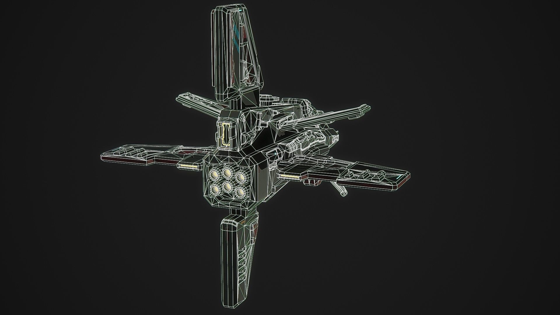 3D model Sci fi scout spaceship VR / AR / low-poly | CGTrader