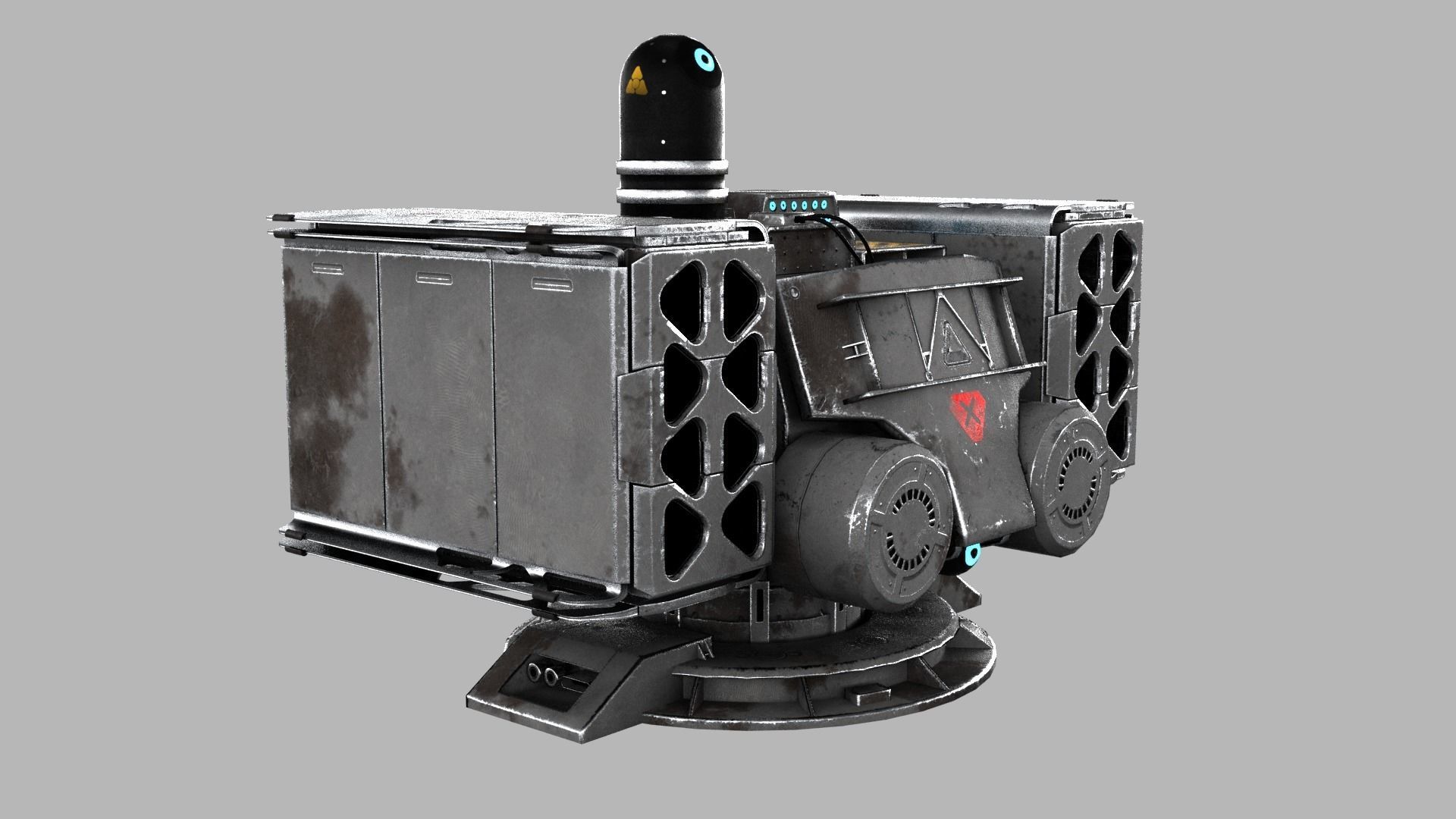 3D model Sci-fi Turret Rocket Launcher VR / AR / low-poly | CGTrader