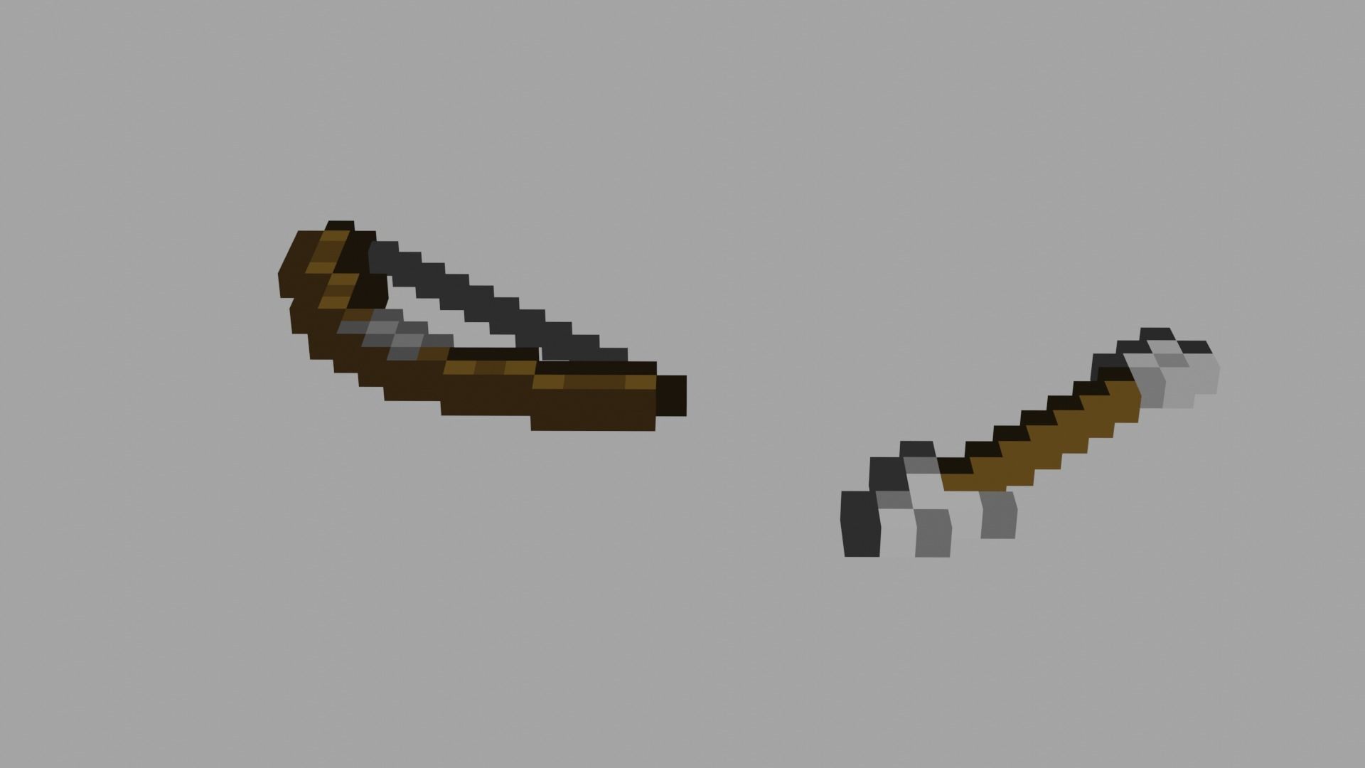 Minecraft Bow and Arrow free VR / AR / low-poly 3D model | CGTrader